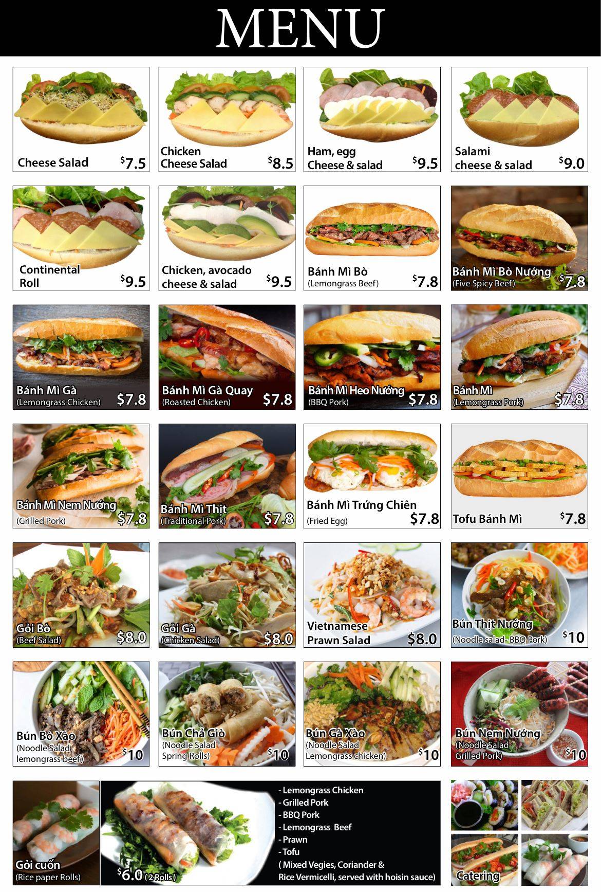 Menu at VIN & VAN CAFE, Bedford