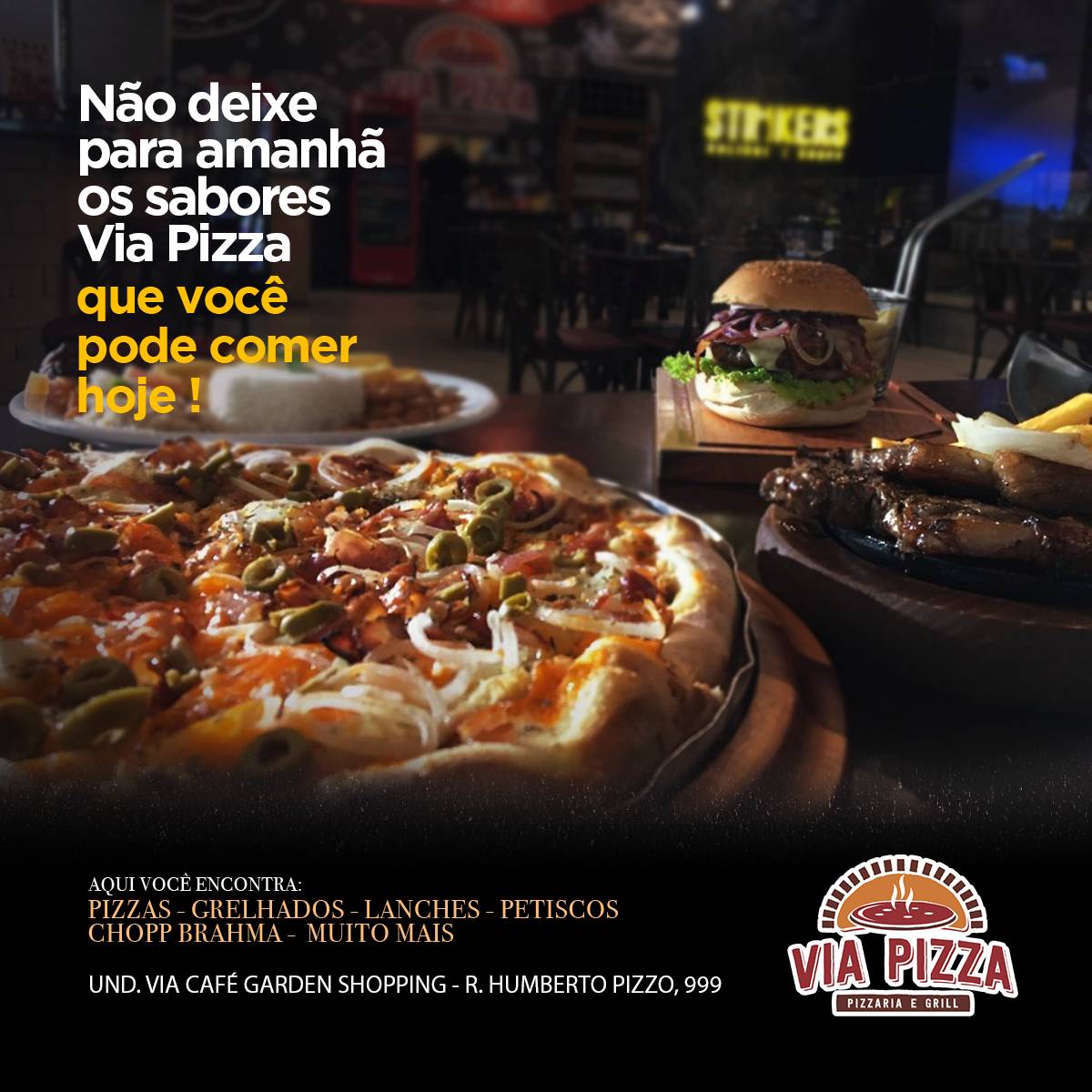 Menu em Via Pizza Forno a Lenha - Via Café Garden Shopping, Varginha