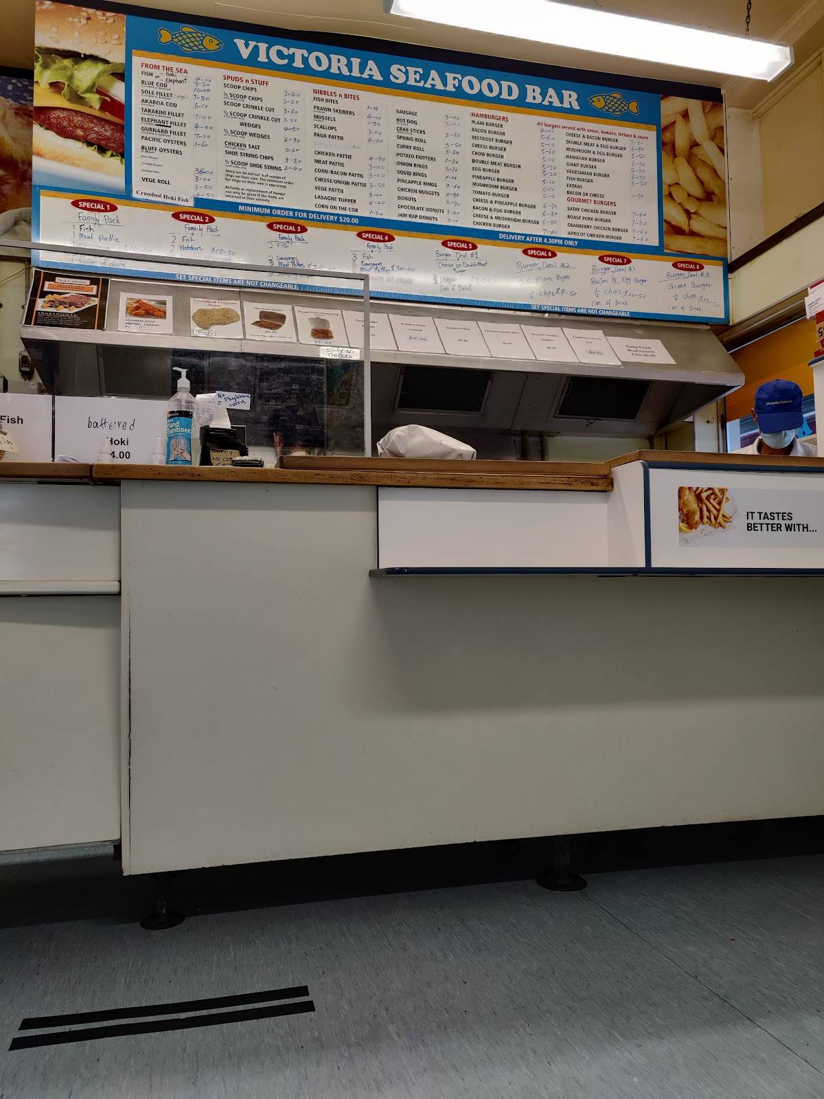 Menu at Victoria Seafood Bar, Rangiora