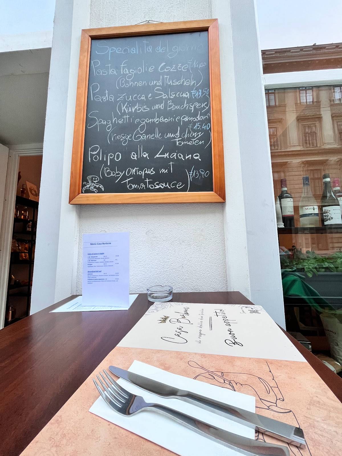 Menu at , Vienna