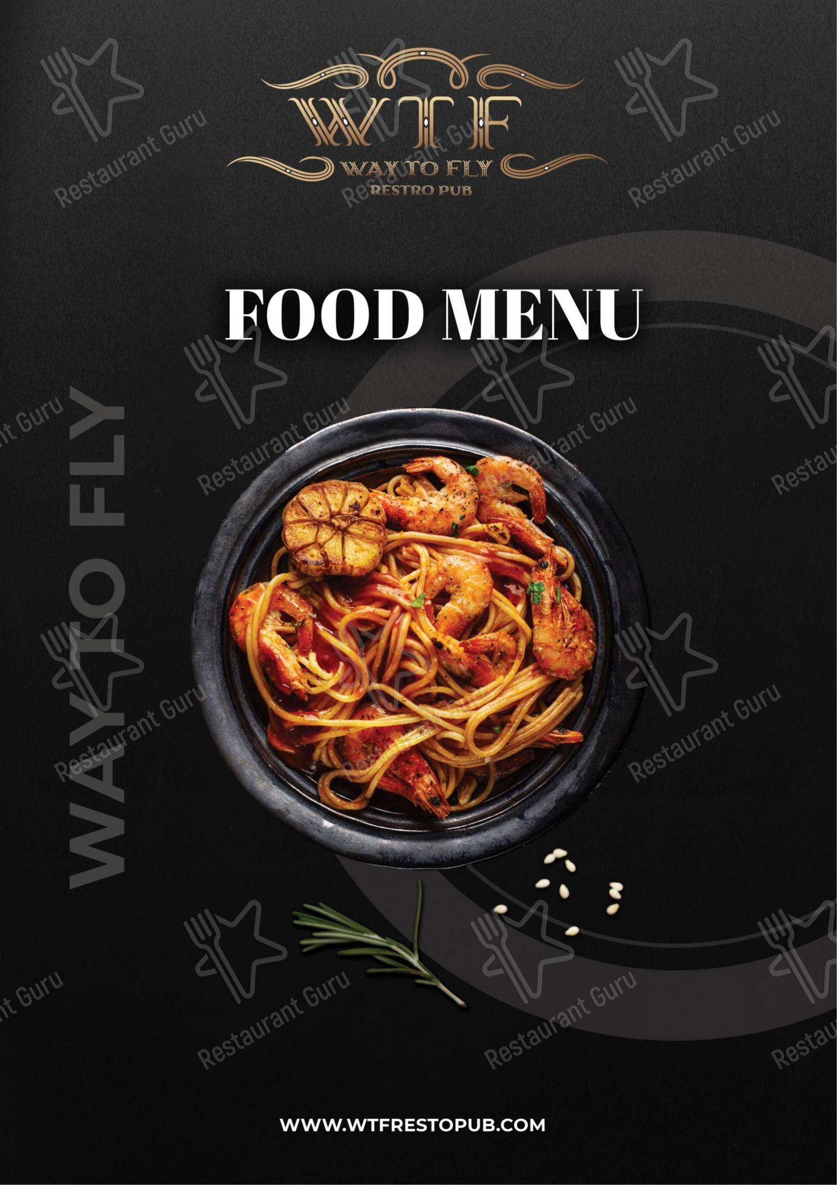 Menu at Way To Fly Pub and Skylounge - Best Pub in Pondicherry Dance ...