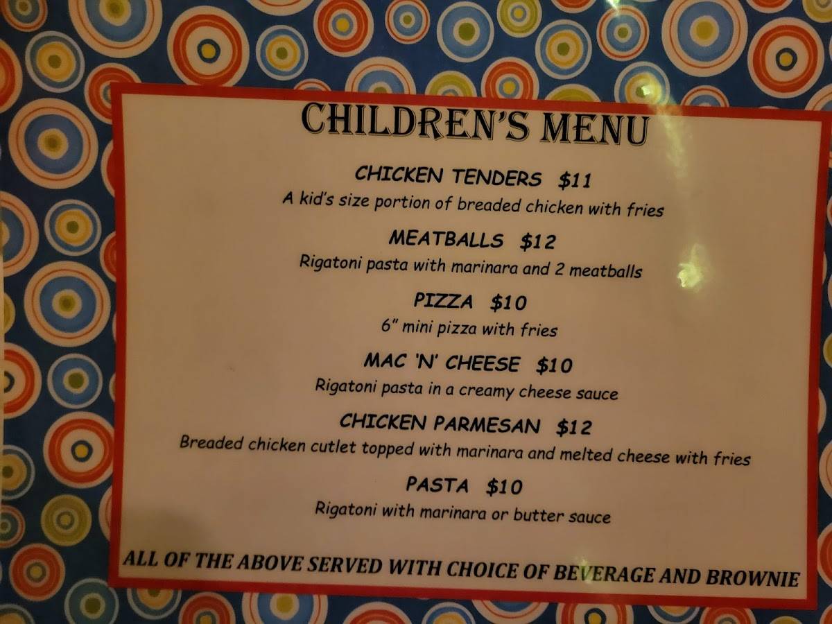 Menu at Ward's Bridge Inn restaurant, Montgomery