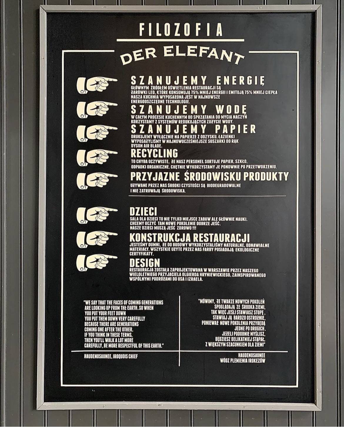 Menu at Der Elefant pub & bar, Warsaw