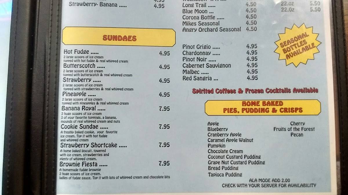 Menu at Harry's Restaurant, Westborough