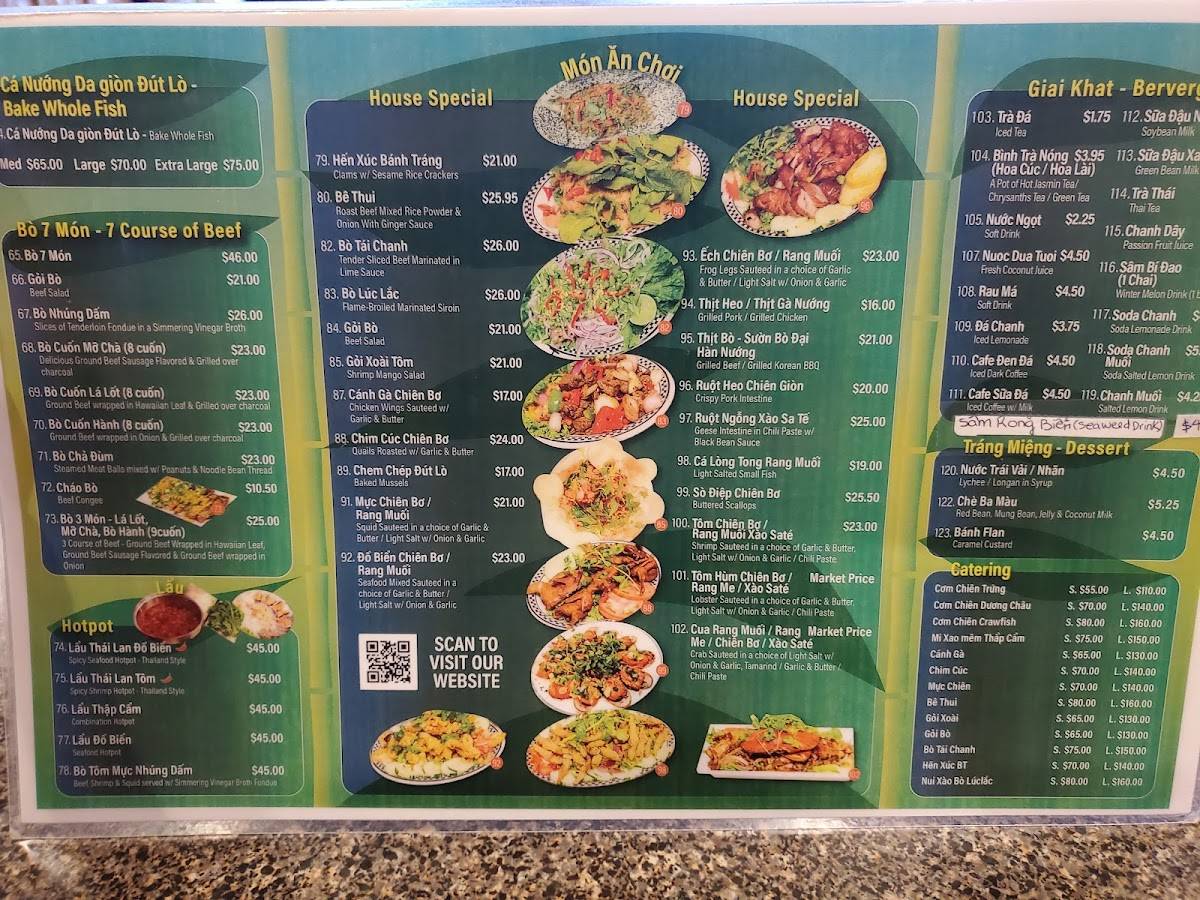 Menu at Đồng Quê Restaurant, Garland
