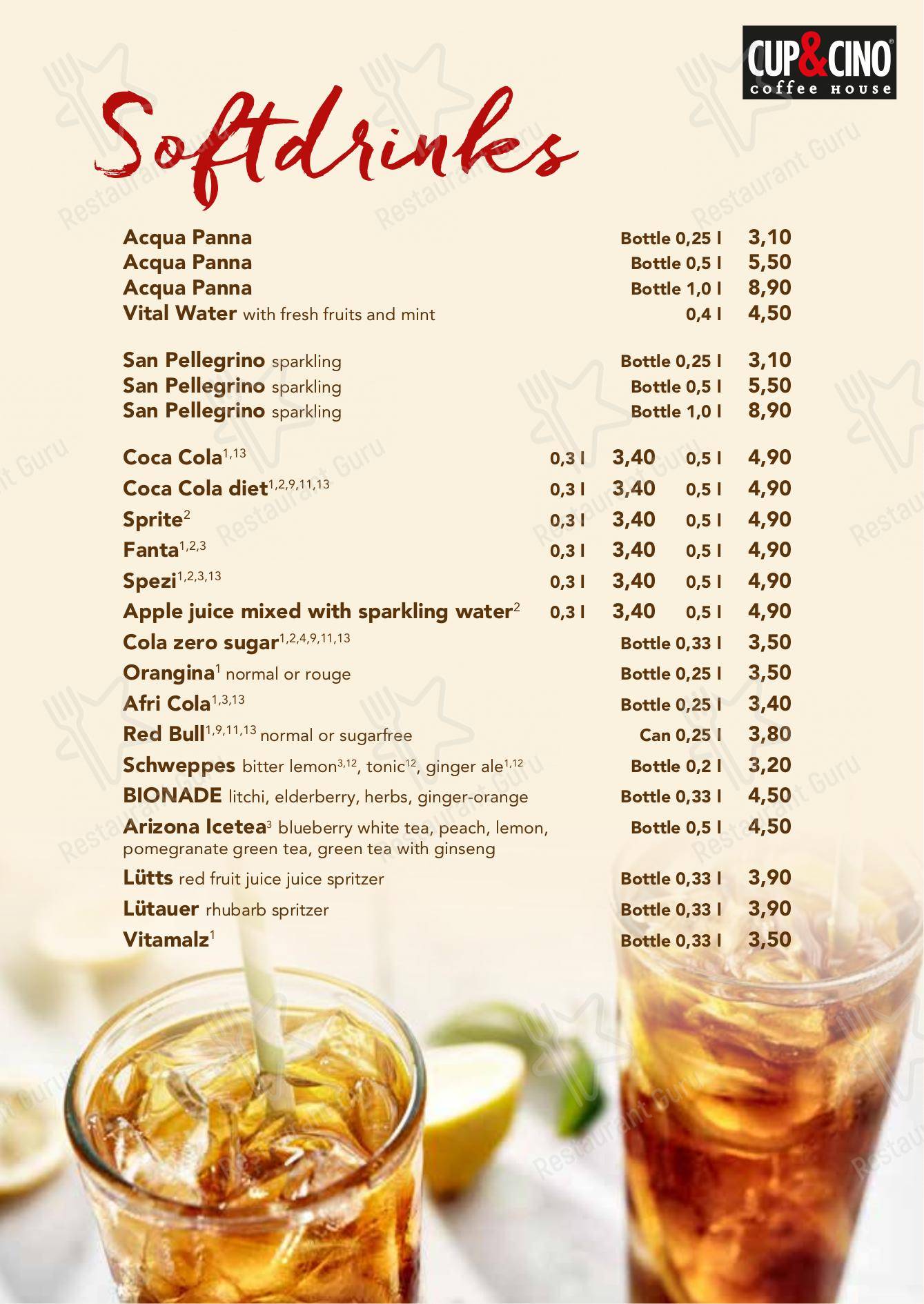 Speisekarte von Cup & Cino cafe, Nienburg/Weser