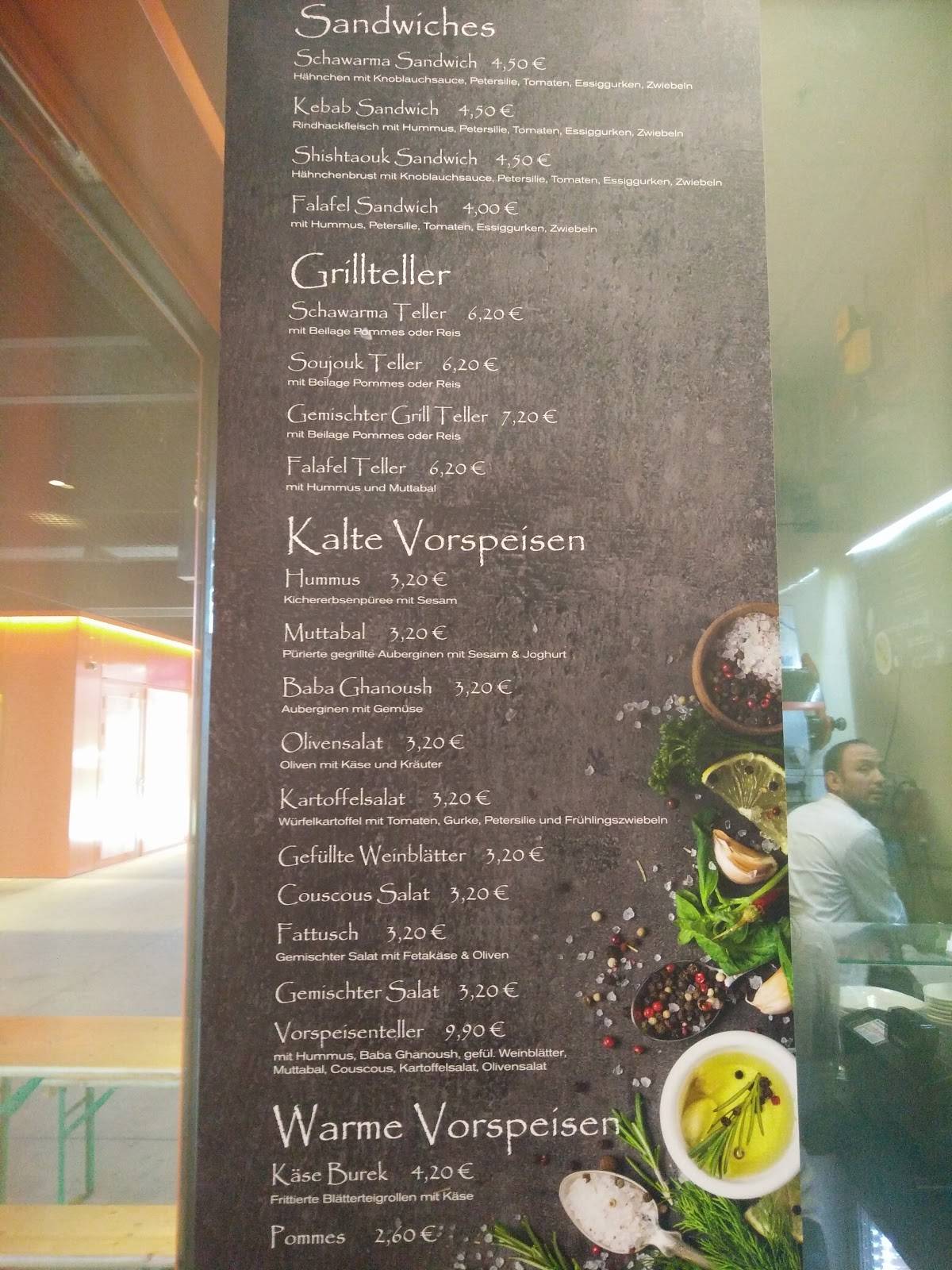 Speisekarte von Aleppo Grill restaurant, München