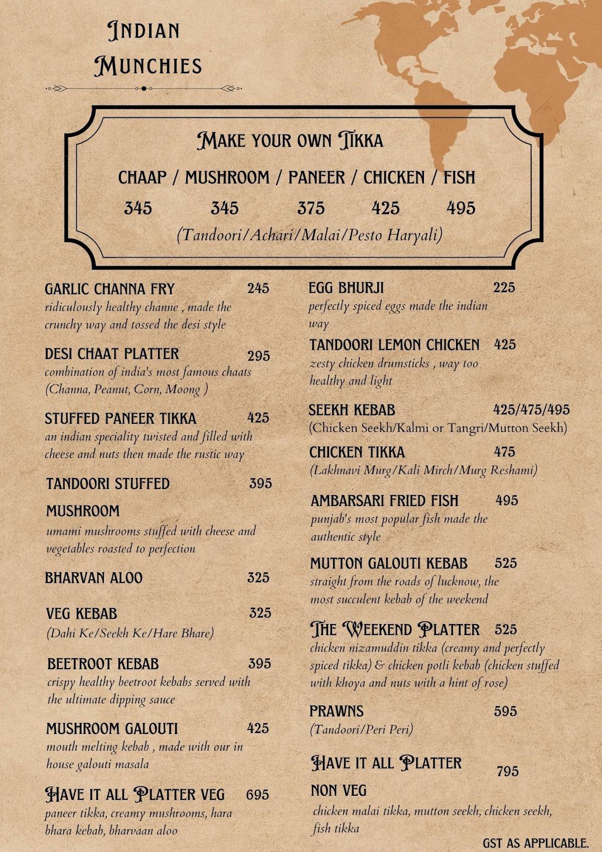 Menu at The Weekend by Caked : Your Go-To Restaurant & the Best Food in ...