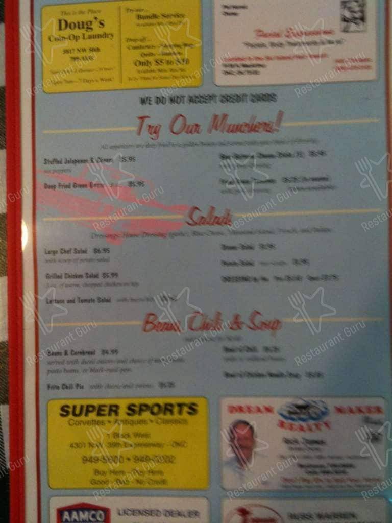 Menu at Ann's Chicken Fry House & Gift Shop restaurant, Oklahoma City