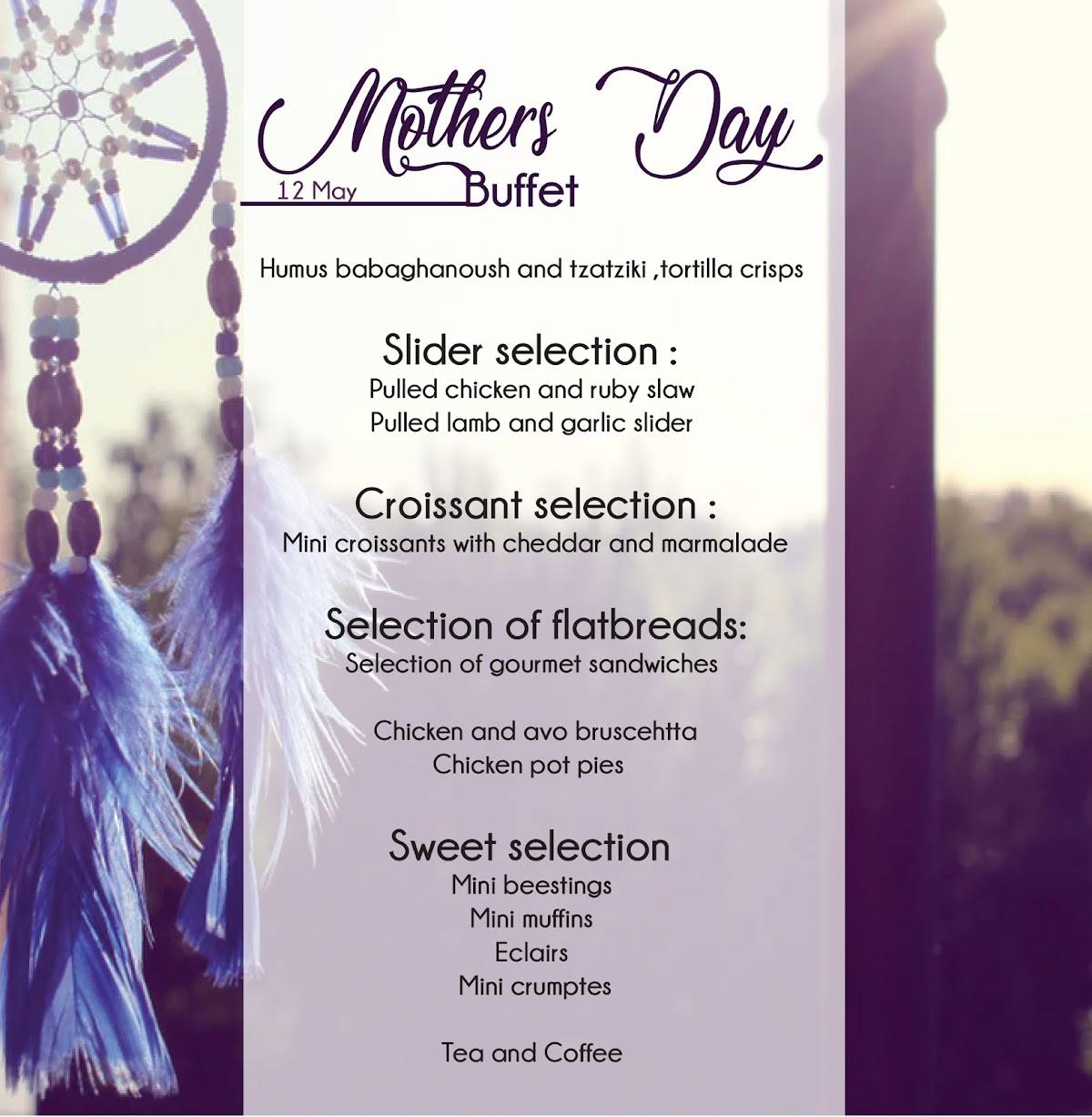 Menu at Antique Cafe, Durban, 91 Churchill Rd