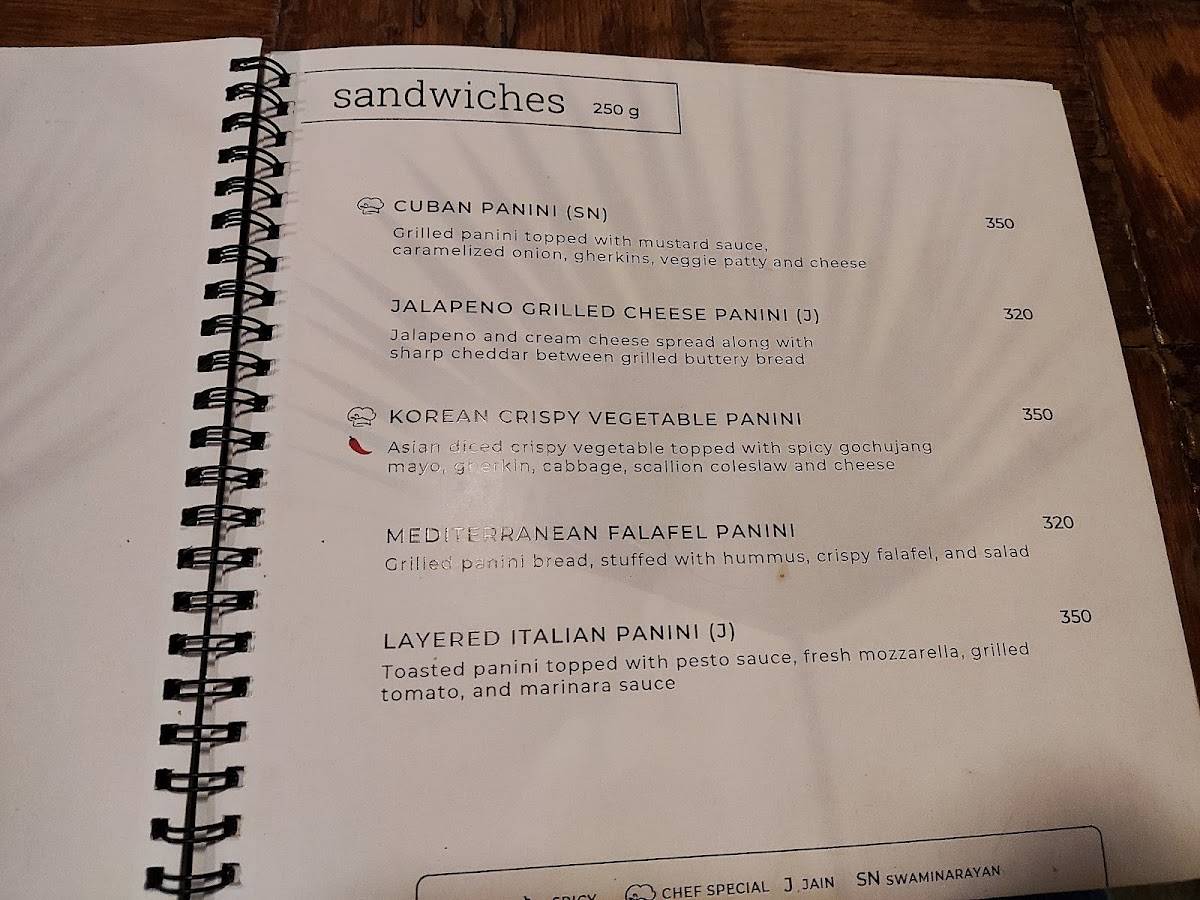 Menu at Aranyani Restaurant, Ahmedabad