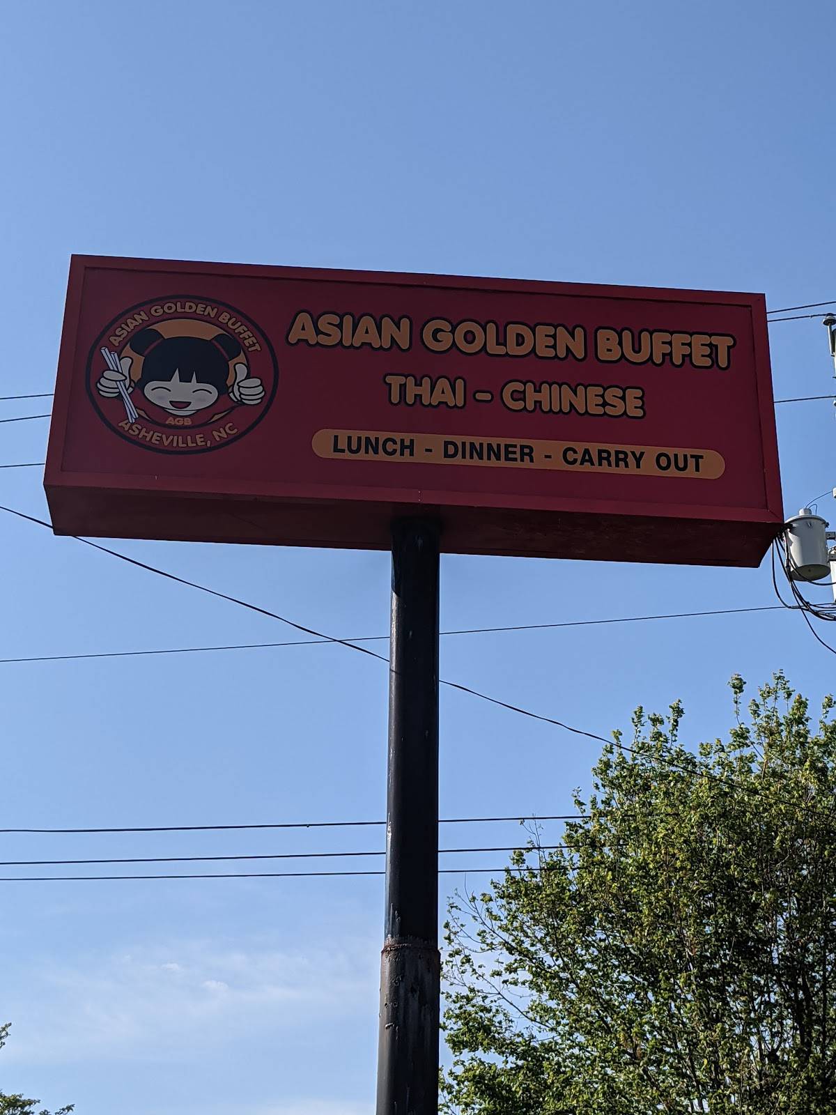Menu at Asian Golden Buffet restaurant, Asheville