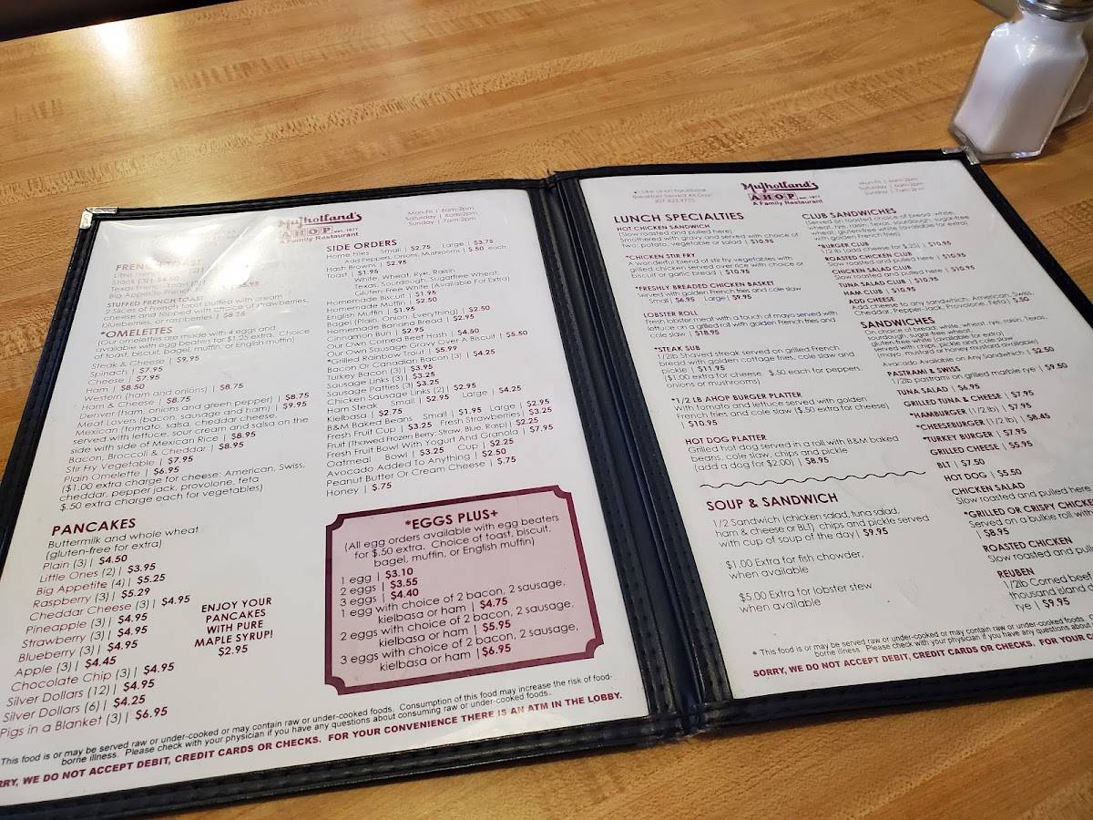 Menu at Augusta House of Pancakes restaurant, Augusta