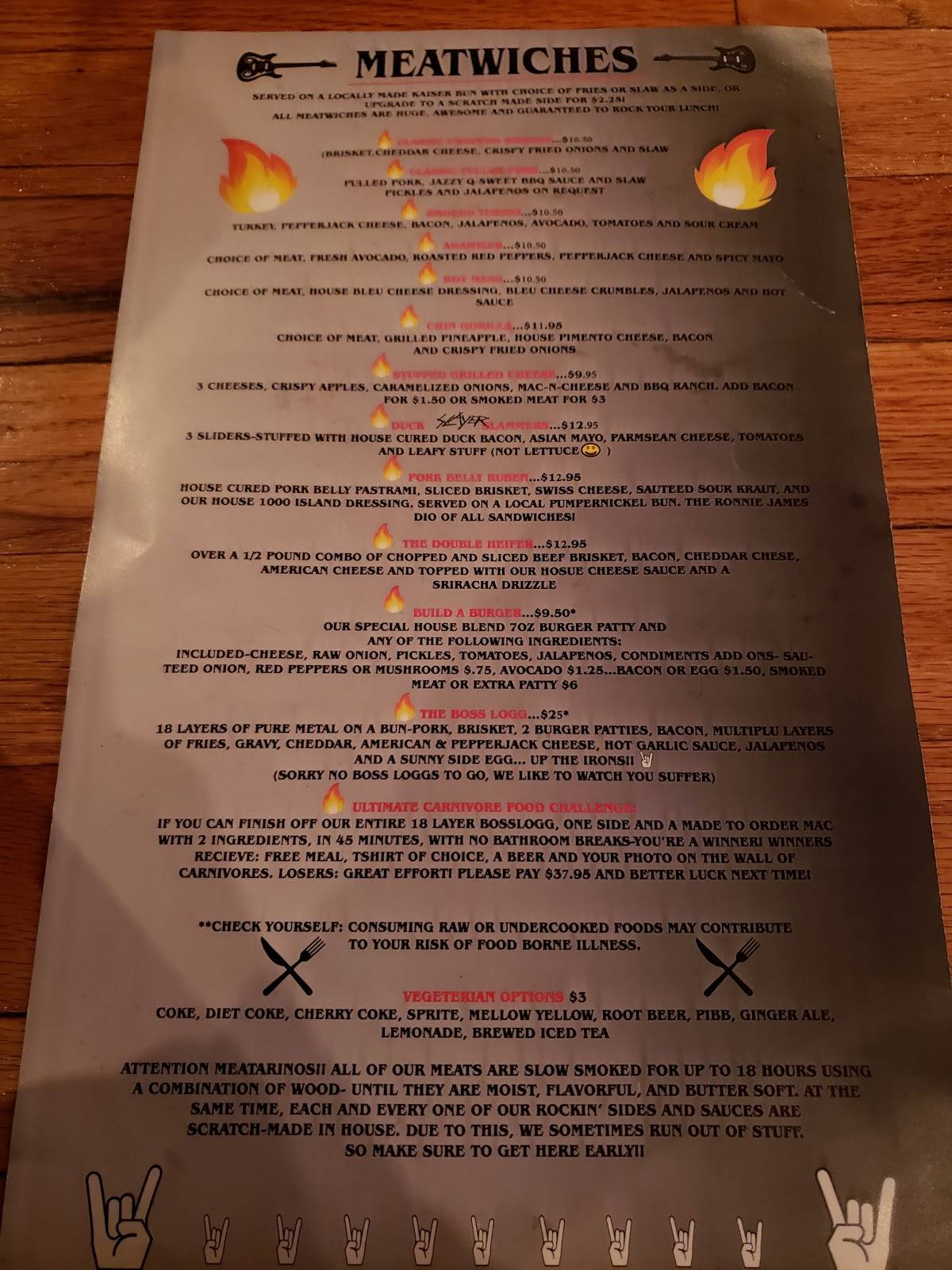 Menu at Meat BBQ, Lansing, Turner Rd