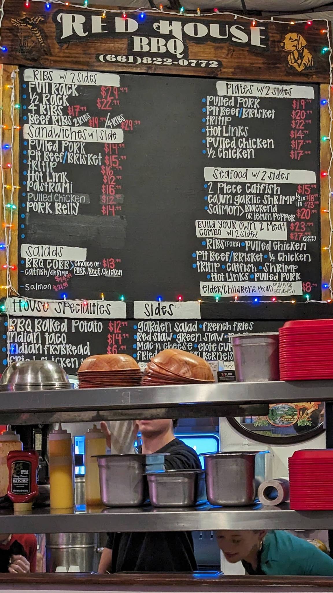 Menu at Red House BBQ, Tehachapi, 426 E Tehachapi Blvd