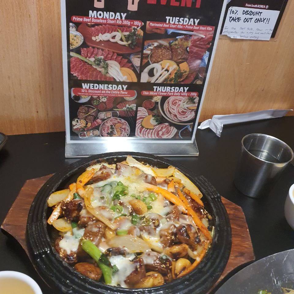Menu at Toe Dam Korean Fusion BBQ, Coquitlam