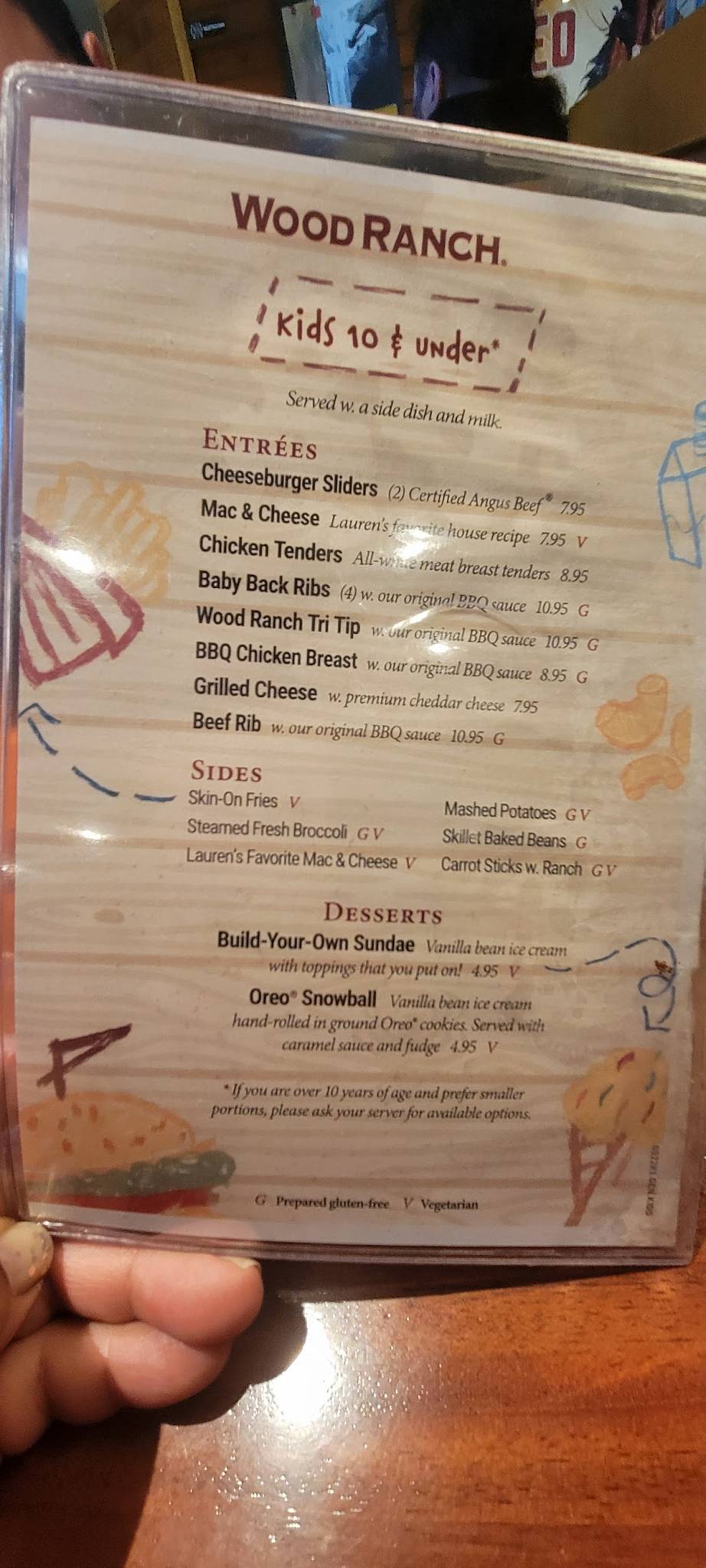 Menu at Wood Ranch BBQ, Cerritos