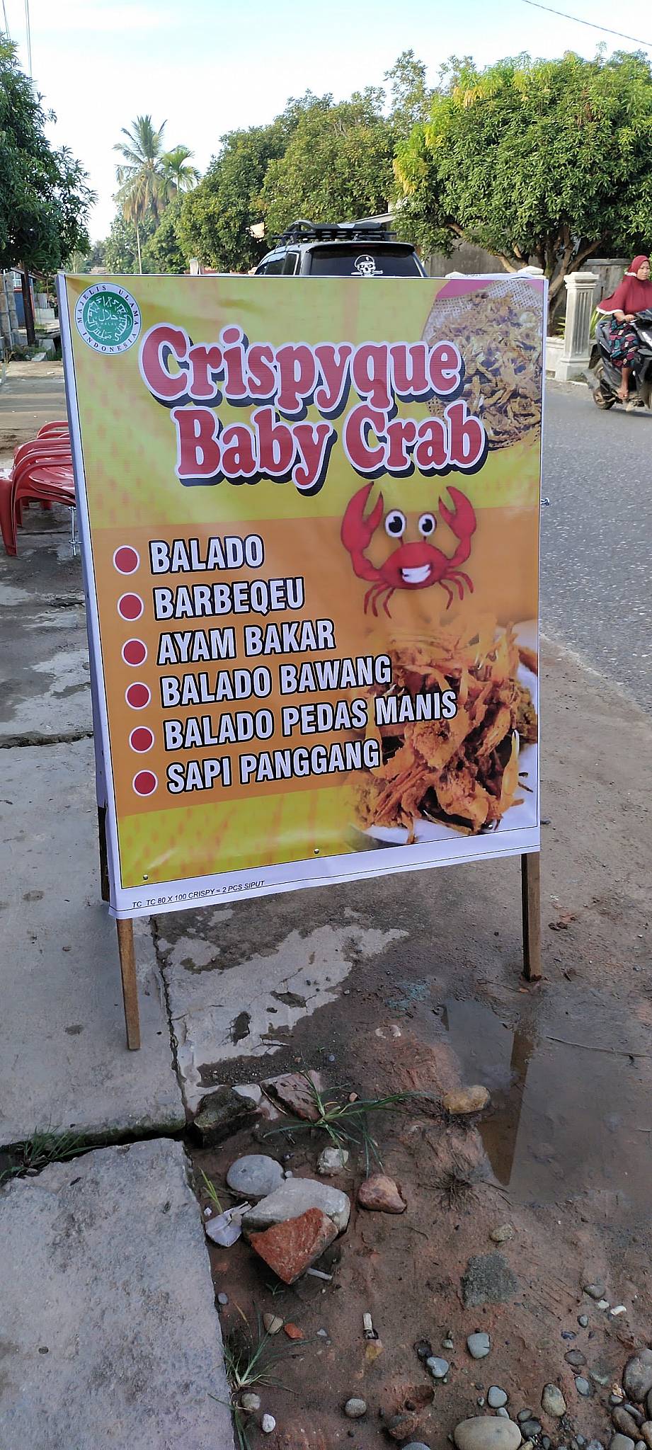 Menu at Baby crap crispy, pak salam restaurant, Karang Baru