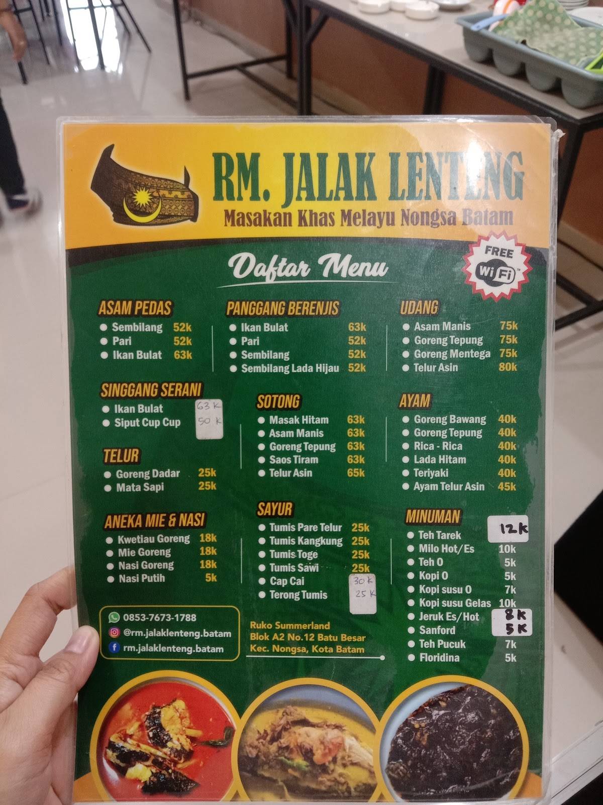 Menu at RM. JALAK LENTENG BATAM restaurant, Batam