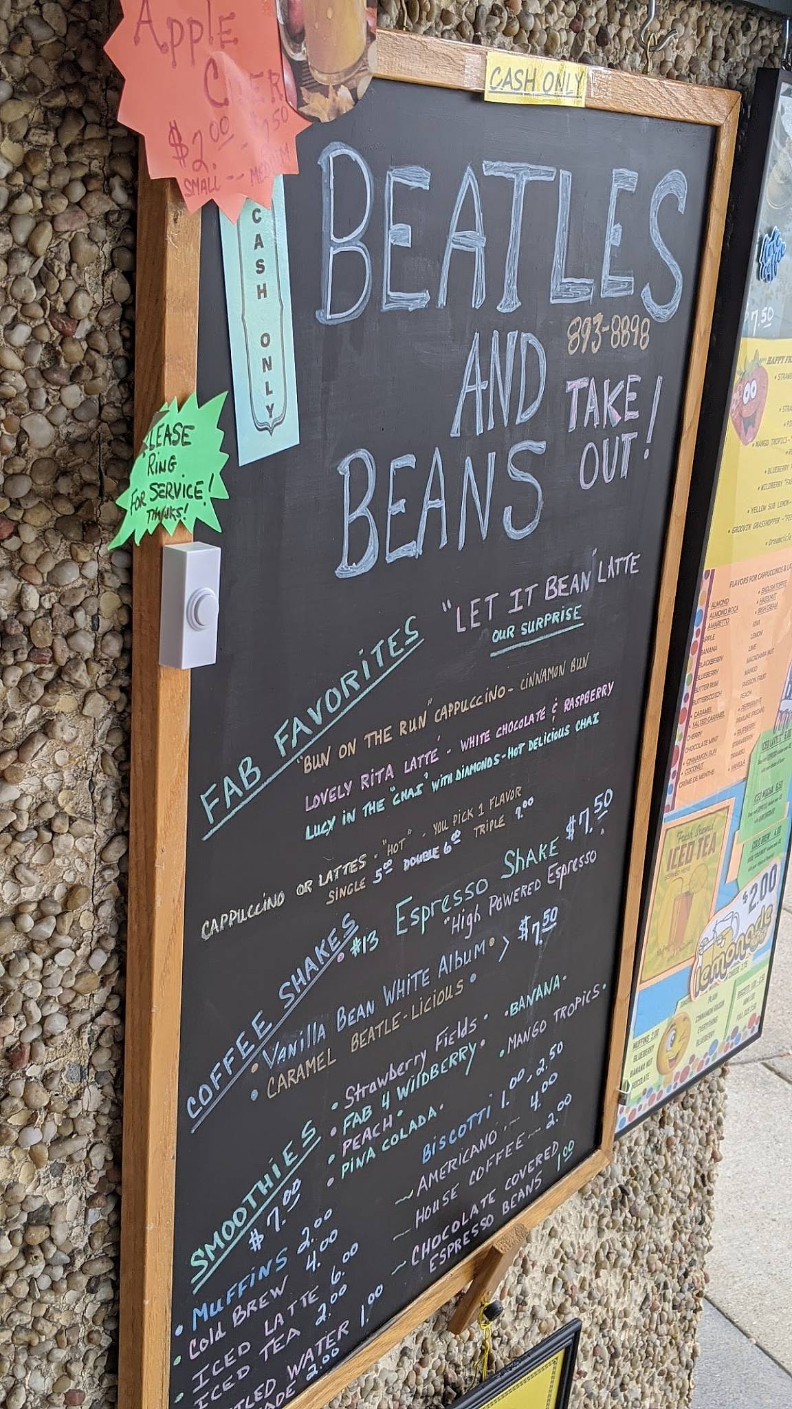 Menu at Beatles and Beans Coffee Emporium cafe, Bay City