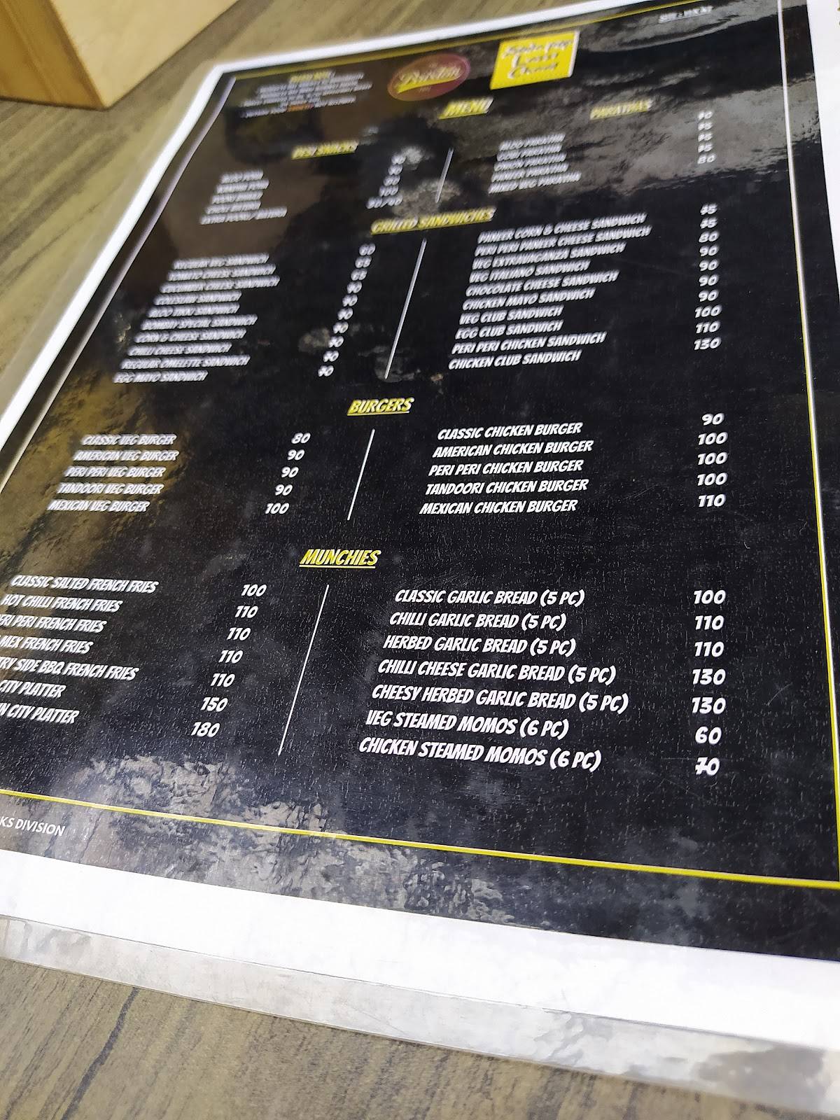 Menu at The Brixton Cafe, Bengaluru, Self Funded Society