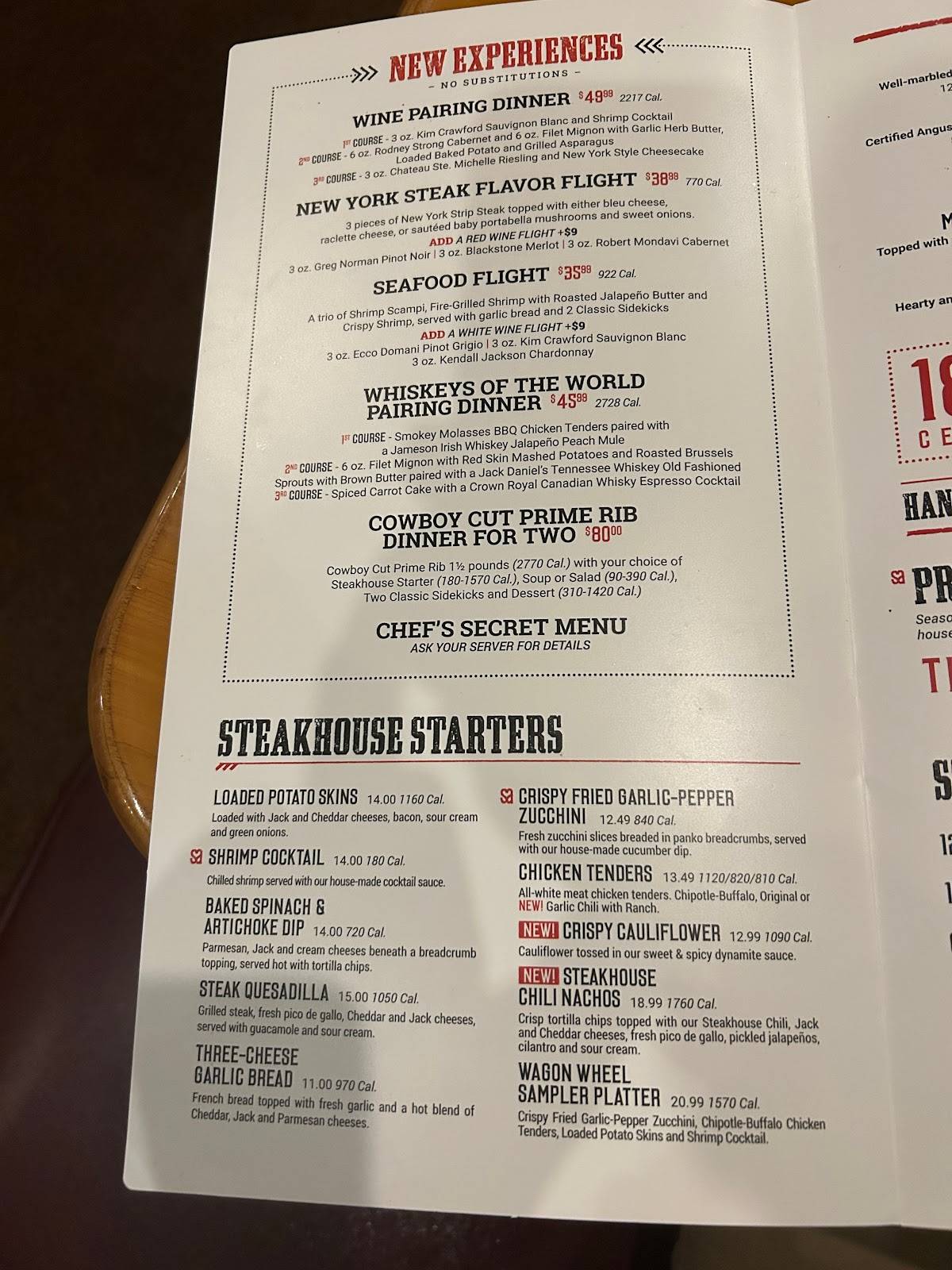 Menu at Black Angus Steakhouse, Pearl City