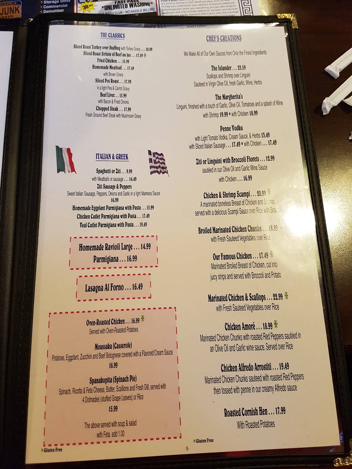 Menu at Blue Ribbon Restaurant & Bakery, Schenectady