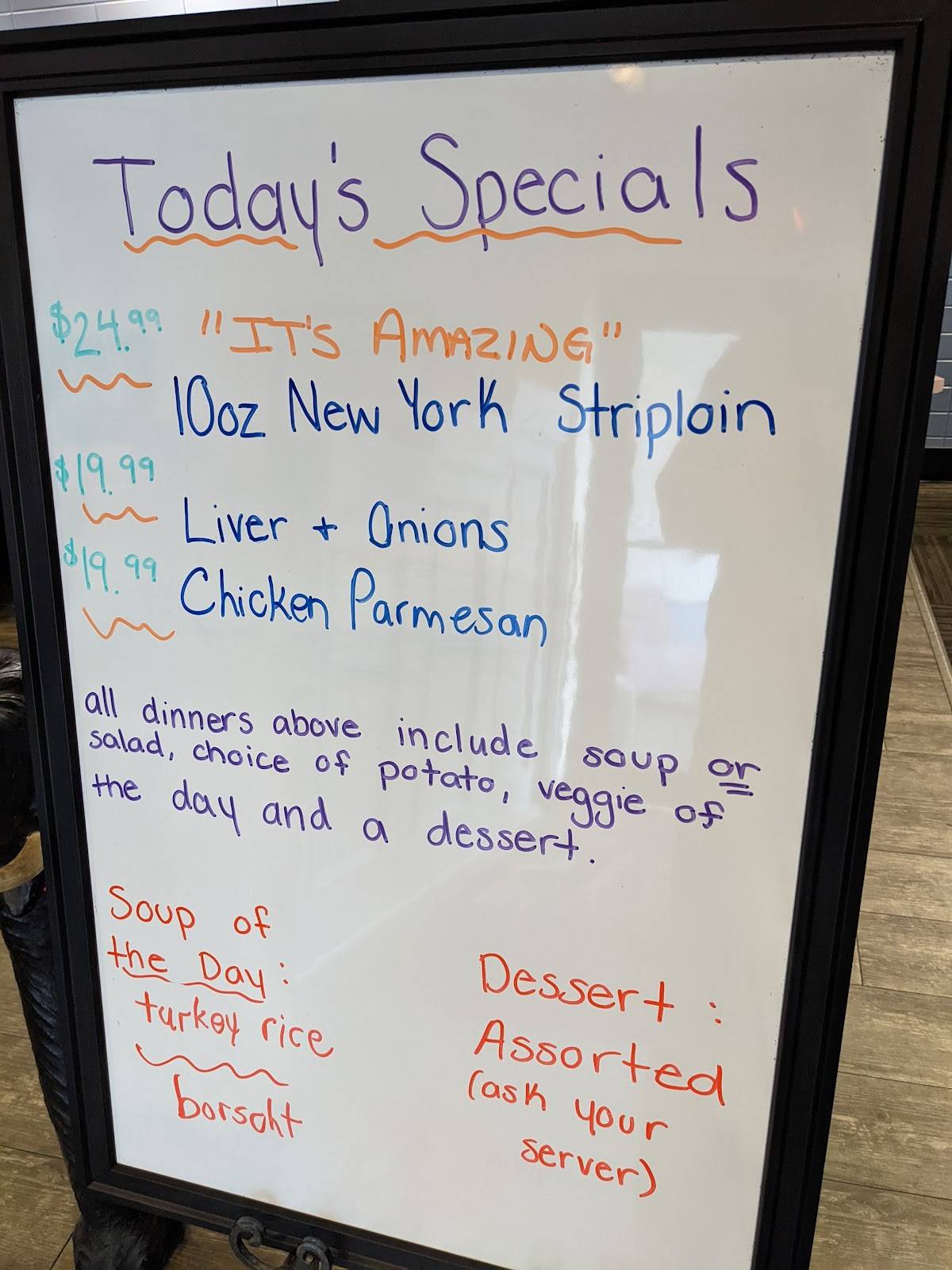 Menu at Blue Star Restaurant, Welland