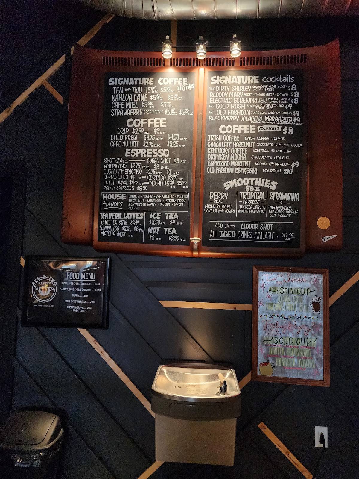 Menu at Ten and Two Coffee pub & bar, Bonner Springs