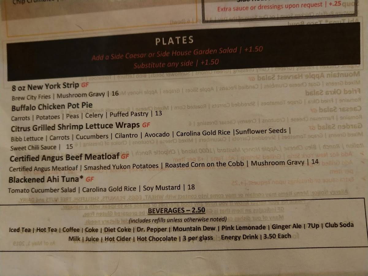 Menu at Boondocks Brewing - Taproom & Restaurant, West Jefferson