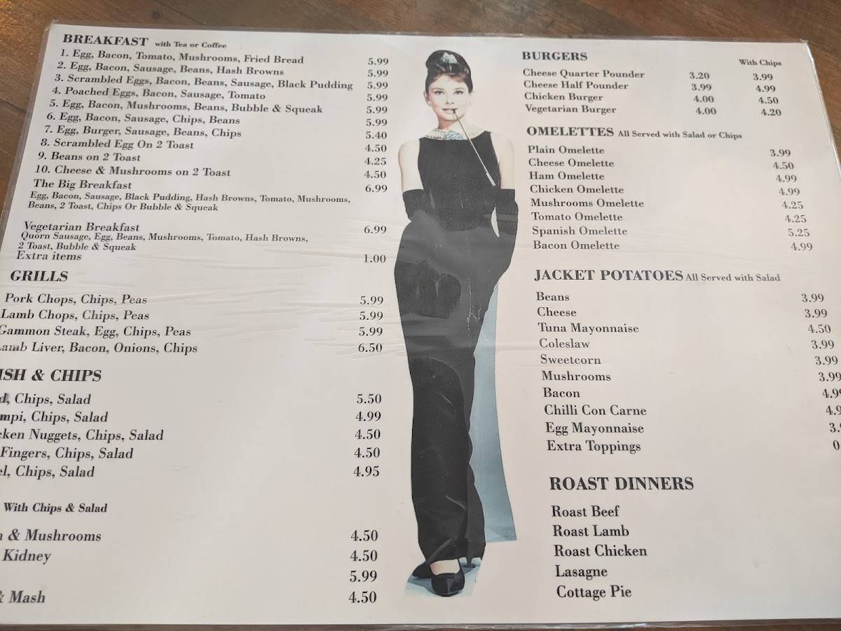 Menu at Breakfast At Tiffany's cafe, Hove, 333 Kingsway