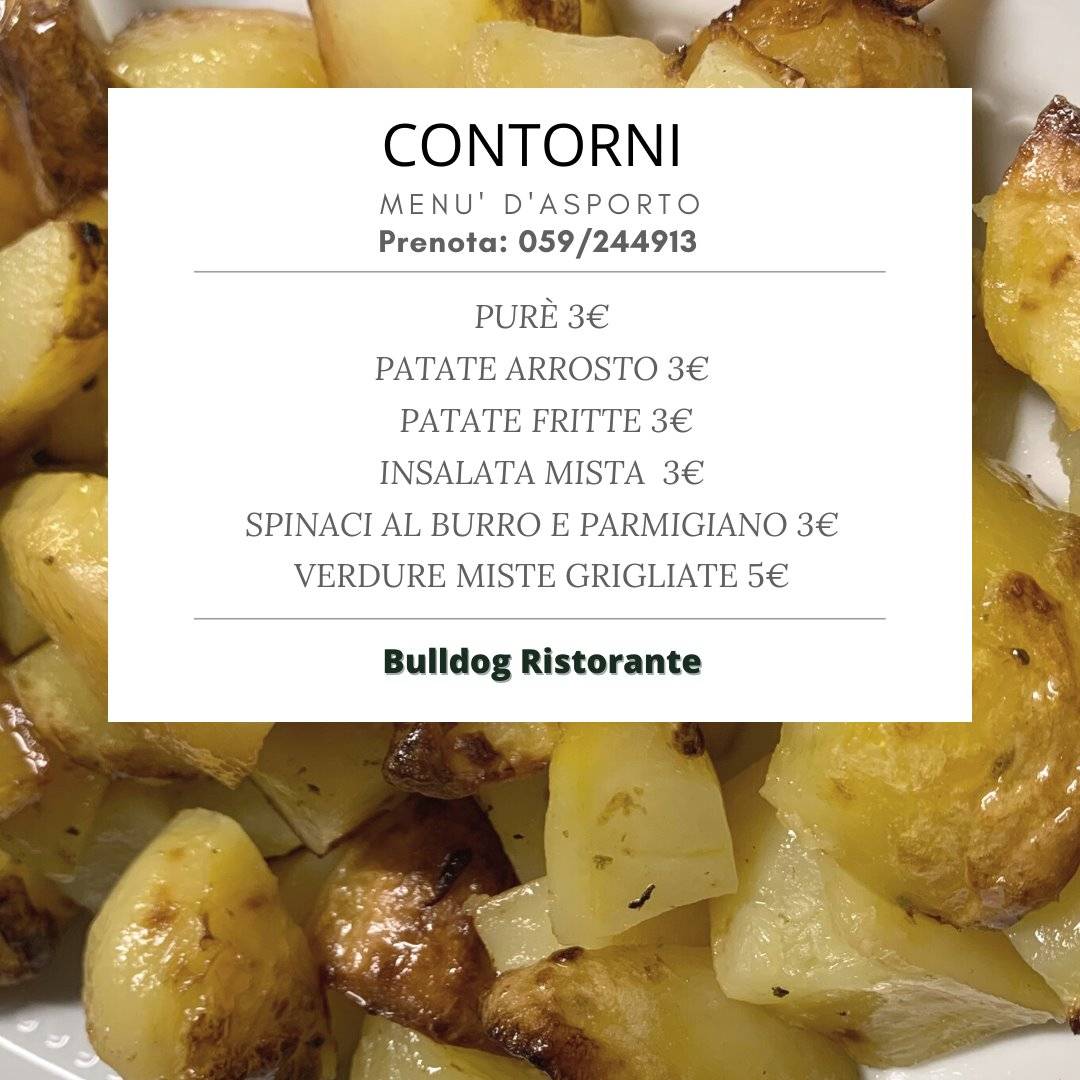 Menu da Bulldog ristorante, Modena, Via Vincenzo Borelli