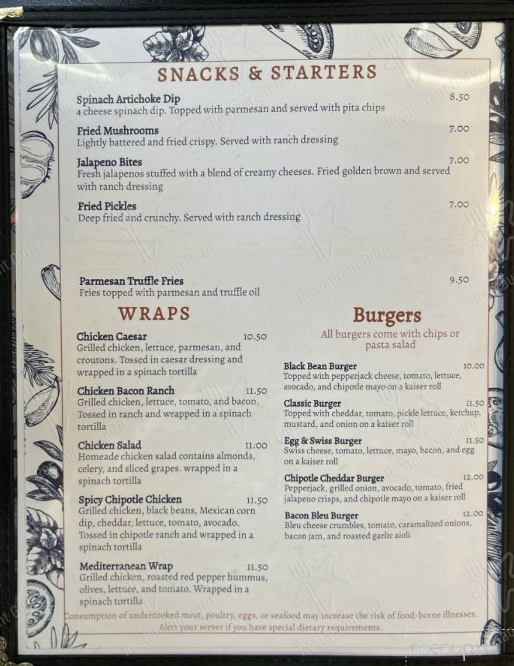 Menu at Britt's Bake Shop and Cafe, Marshall, 405 E Main St