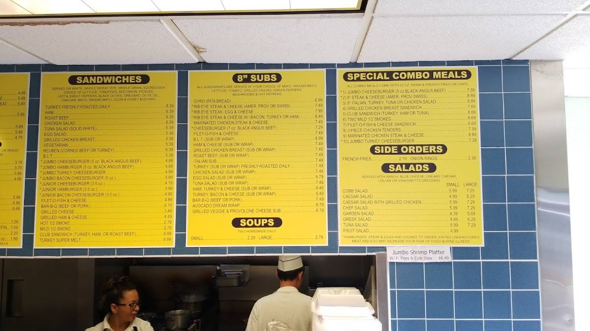 Menu at Cafe Right Angle, Fairfax