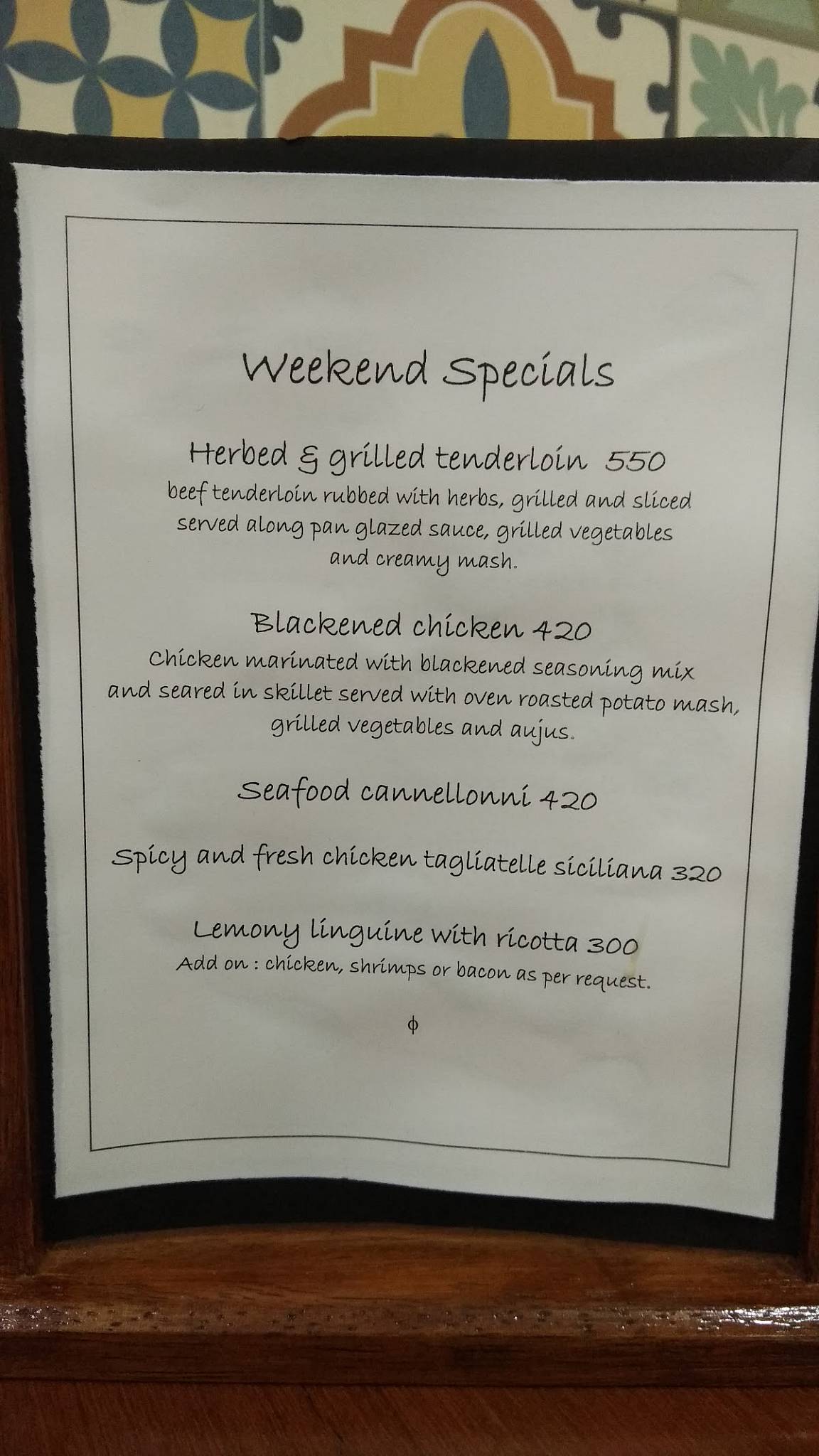 Menu at Cocoa Tree - MG Road, Kochi, The Avenue Regent