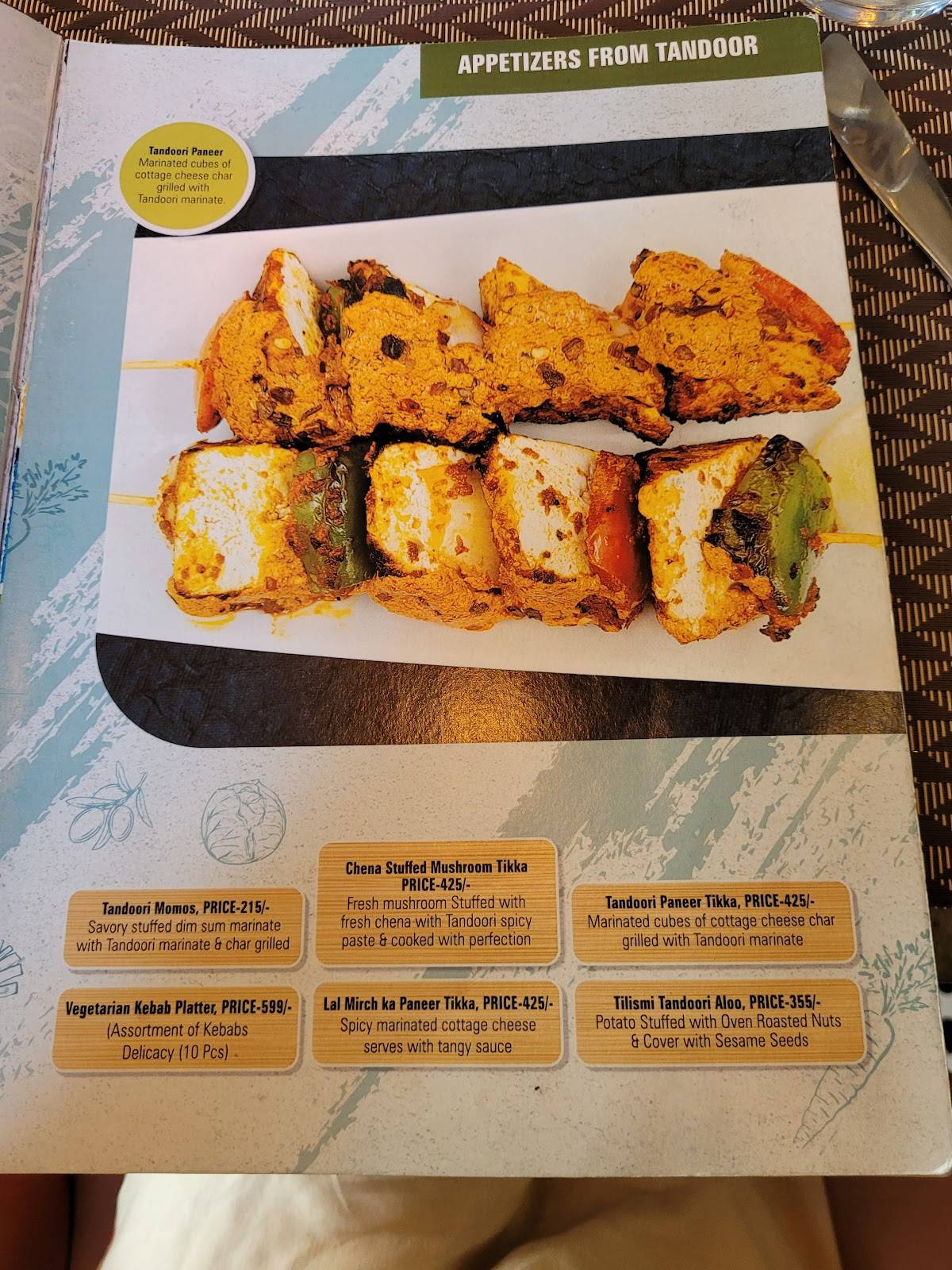 Menu at Café De Leila, Lucknow