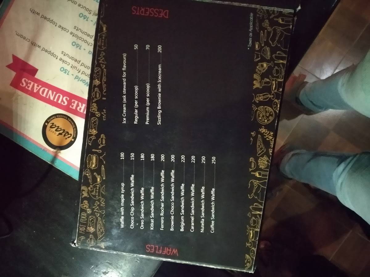 Menu at Cafe Istaa, Mumbai, New CHS Ltd