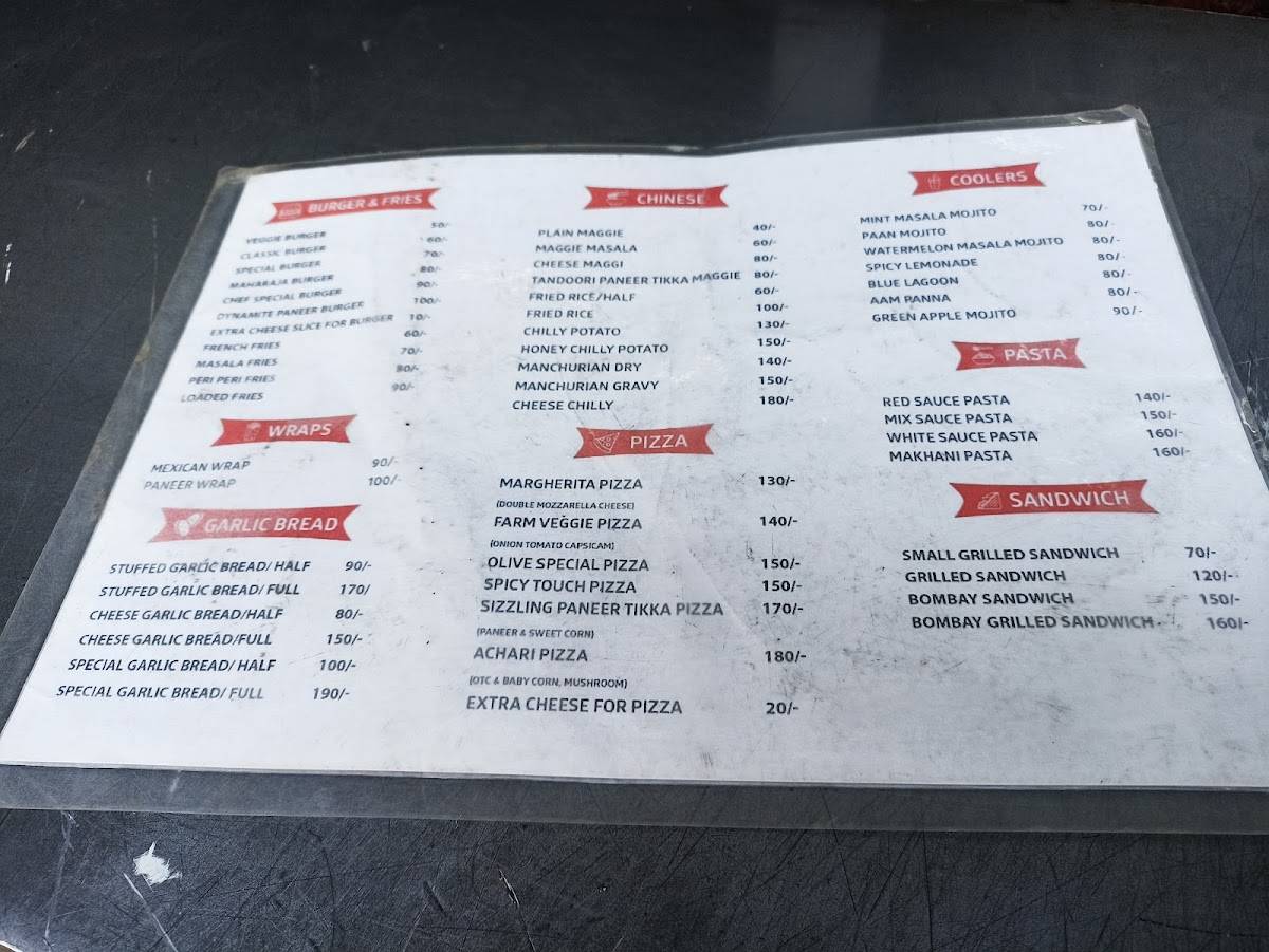 Menu at Cafe My Frappe (Verka), Rohtak