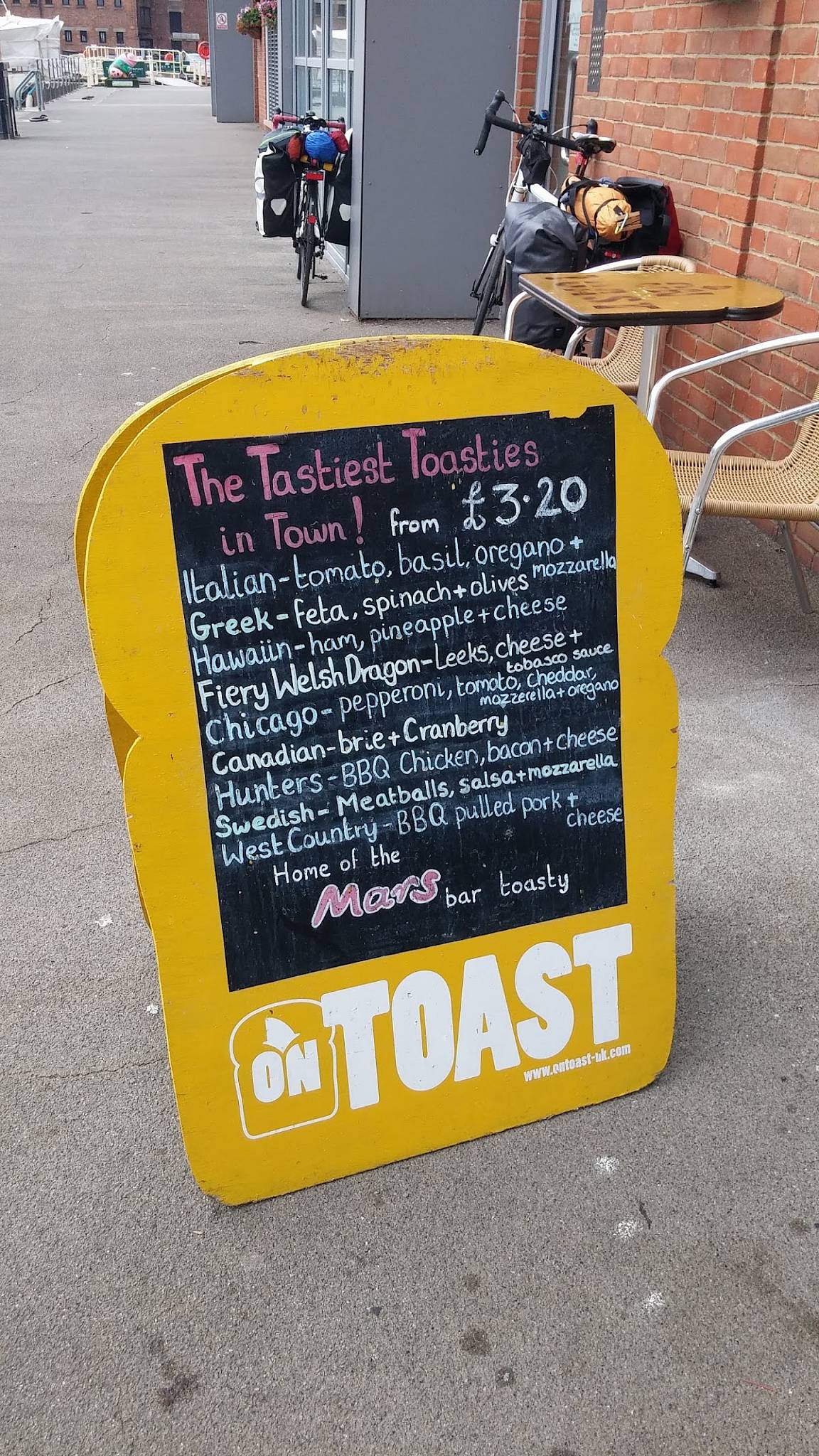 Menu at On Toast cafe, Gloucester, 15 Severn Rd