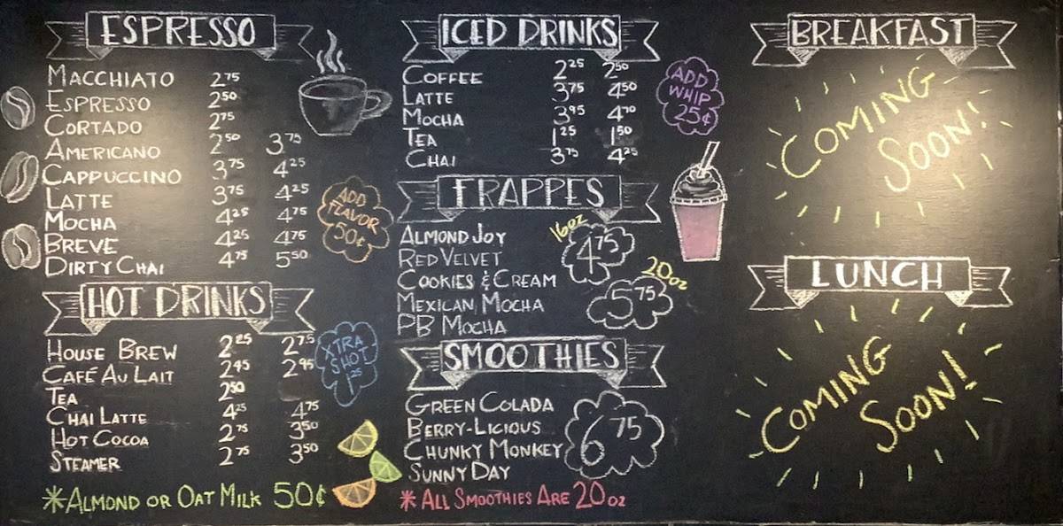 Menu at Prodigal Son’s Coffee House & Eatery, Craig