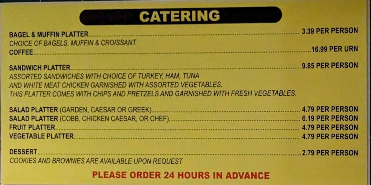 Menu at Cafe Right Angle, Fairfax