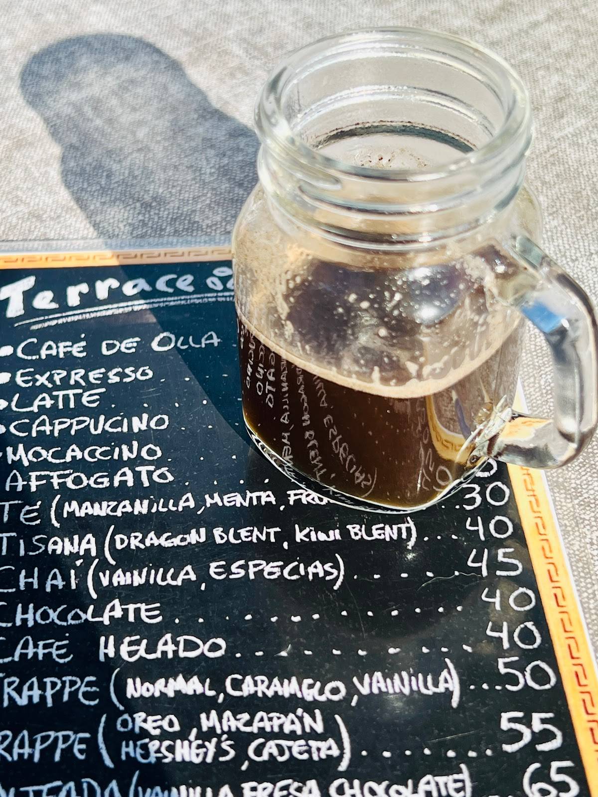 Menu at Terrace Coffee TC cafe, Cabo San Lucas