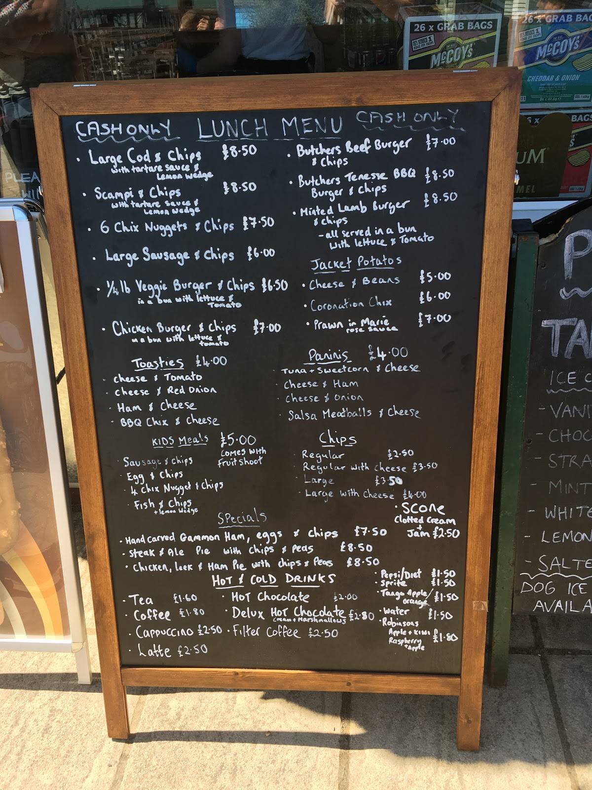 Menu at The Two Sugars Cafe, West Mersea