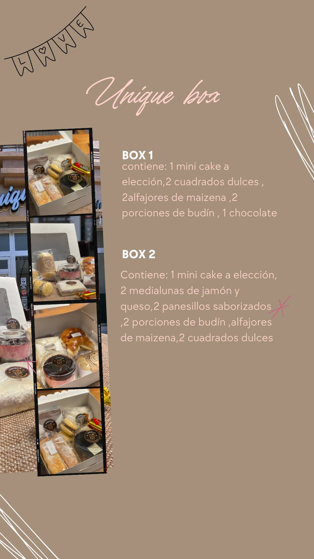Menu at Unique coffee cafeteria, Buenos Aires