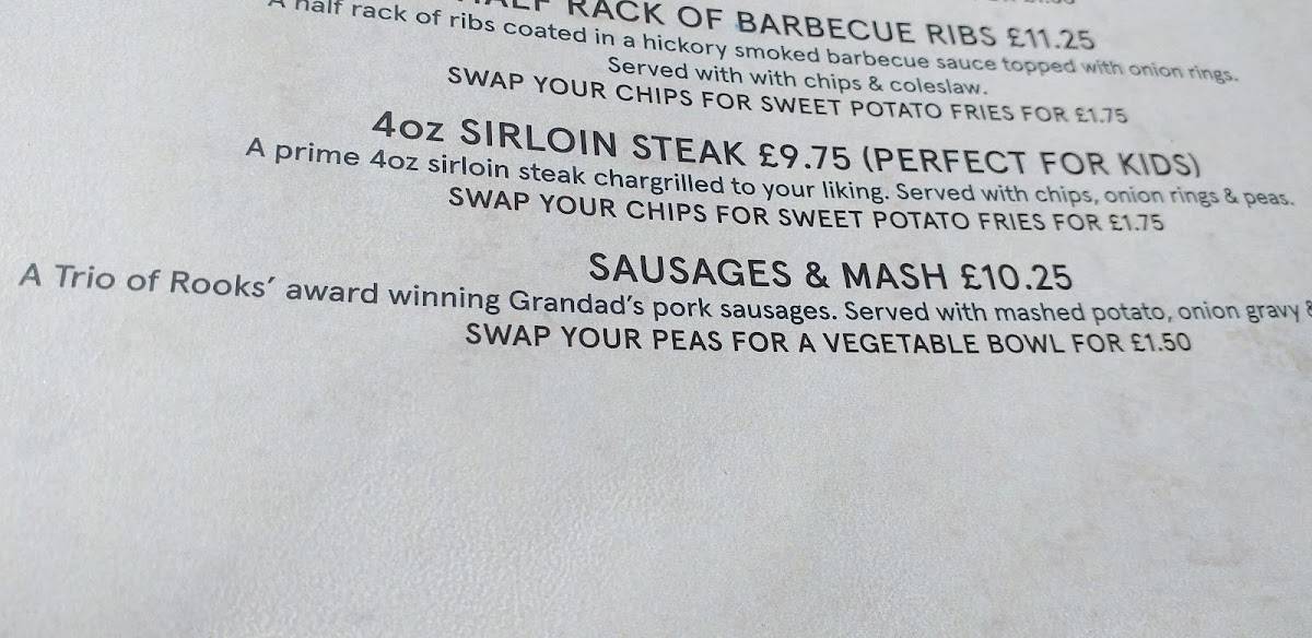 Menu at Captain Digby pub & bar, Broadstairs