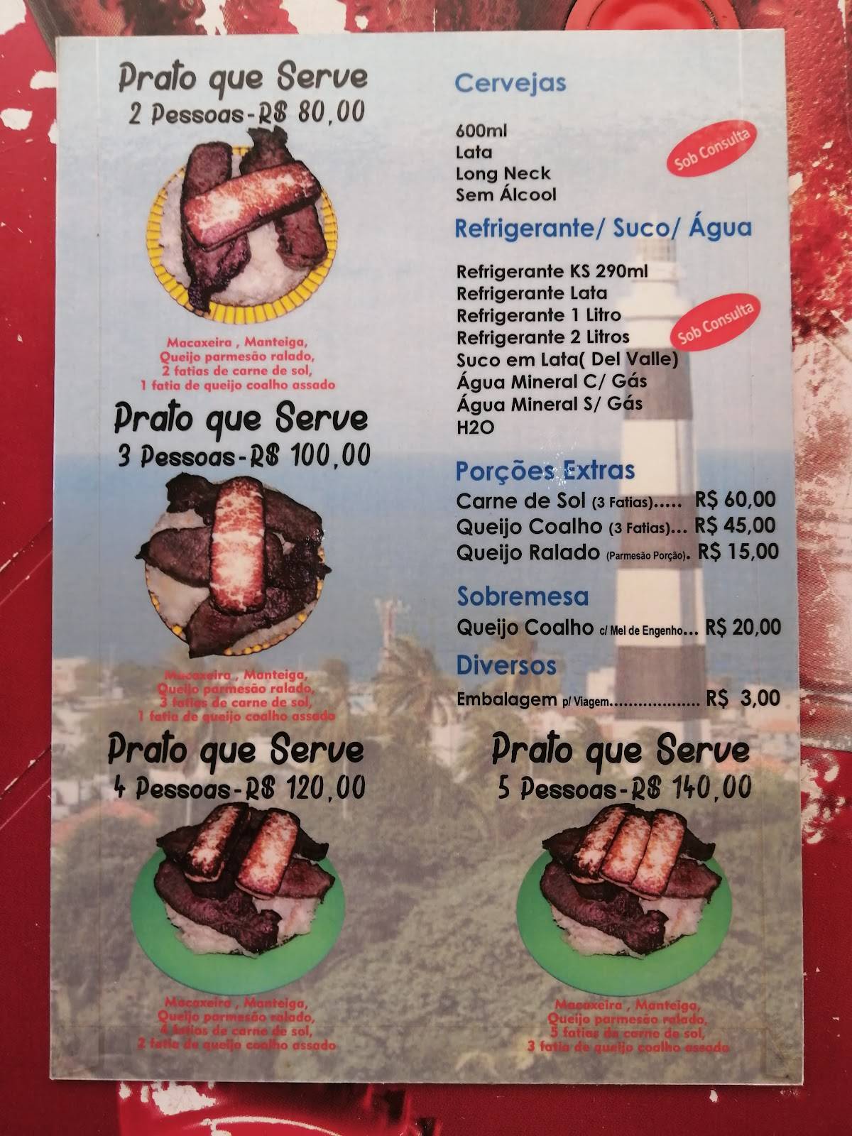 Menu em Casa de Noca restaurante, Olinda, Rua Bertioga