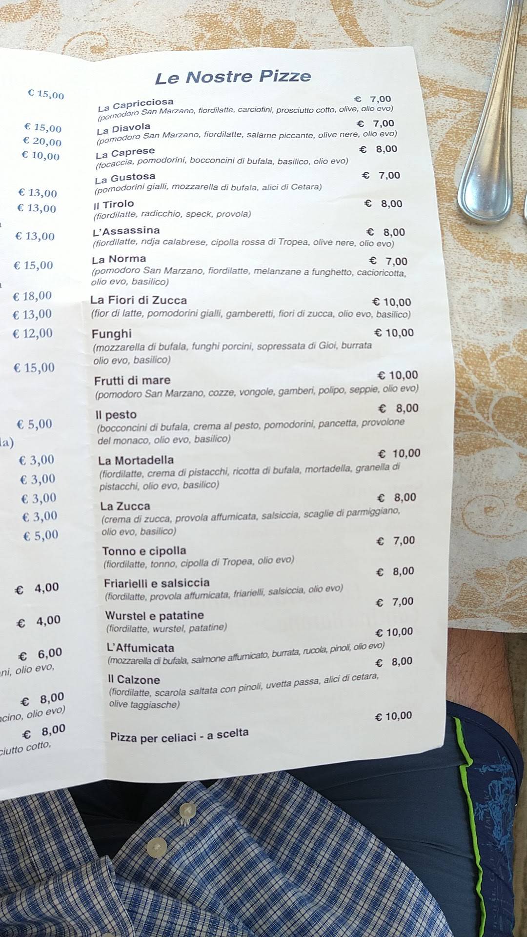 Menu at Ristorante MAMMA ANGELINA, Casal Velino, Lungomare Pietro Speranza