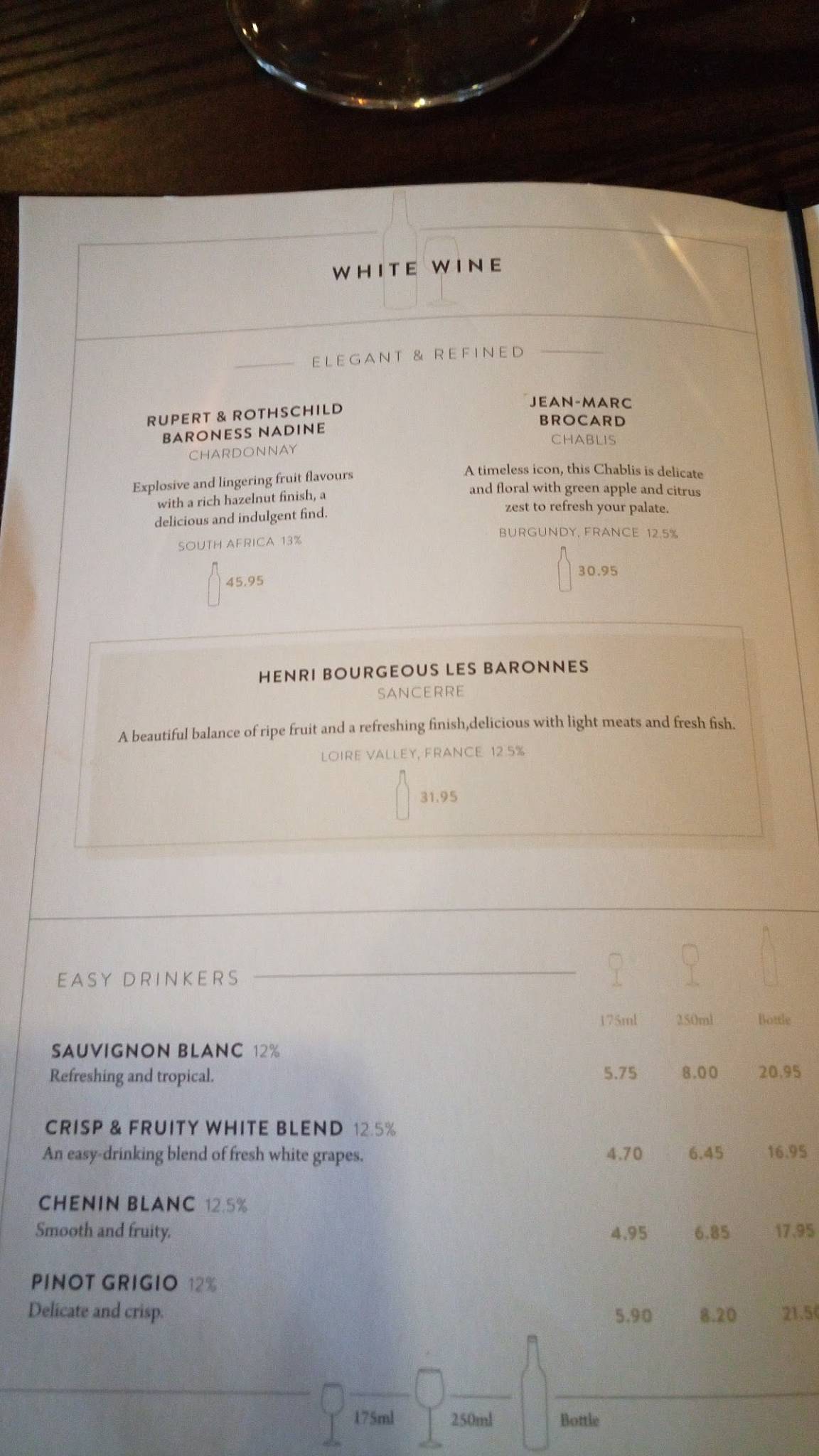 Menu at Caversham Rose Reading pub & bar, Reading