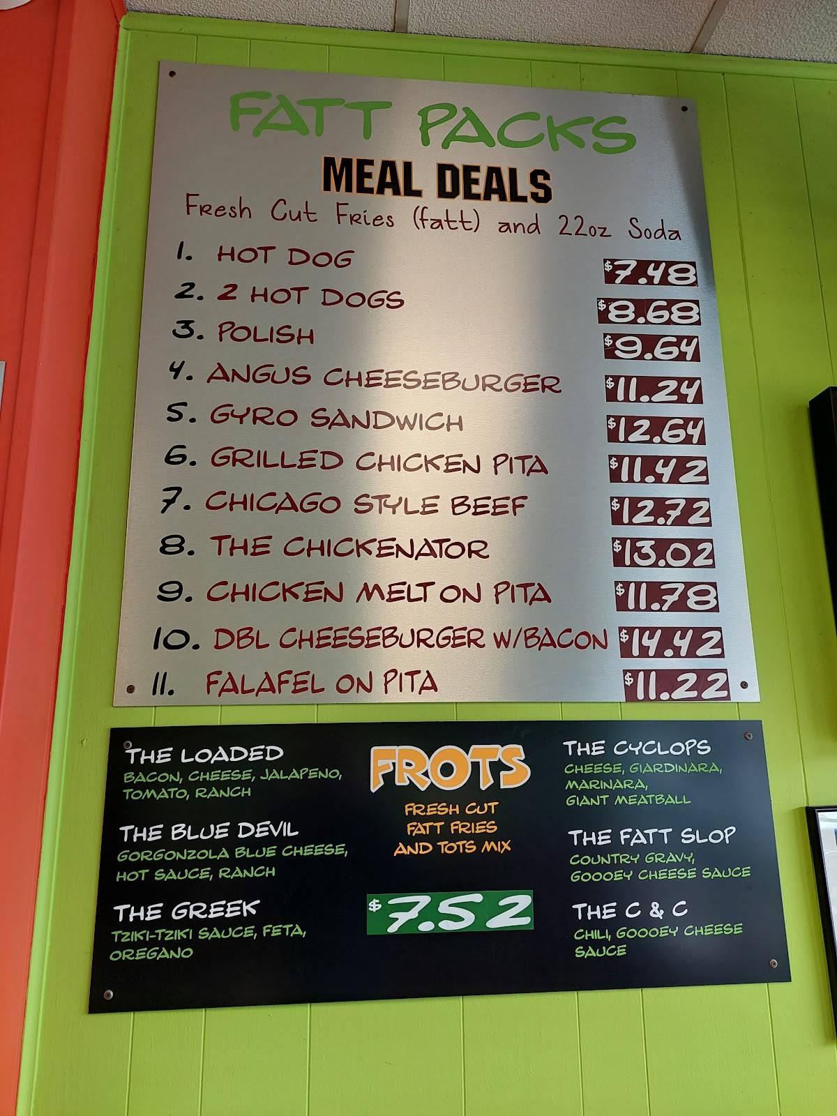 Menu at Fatt Mustard Cafe, Elk Grove Village