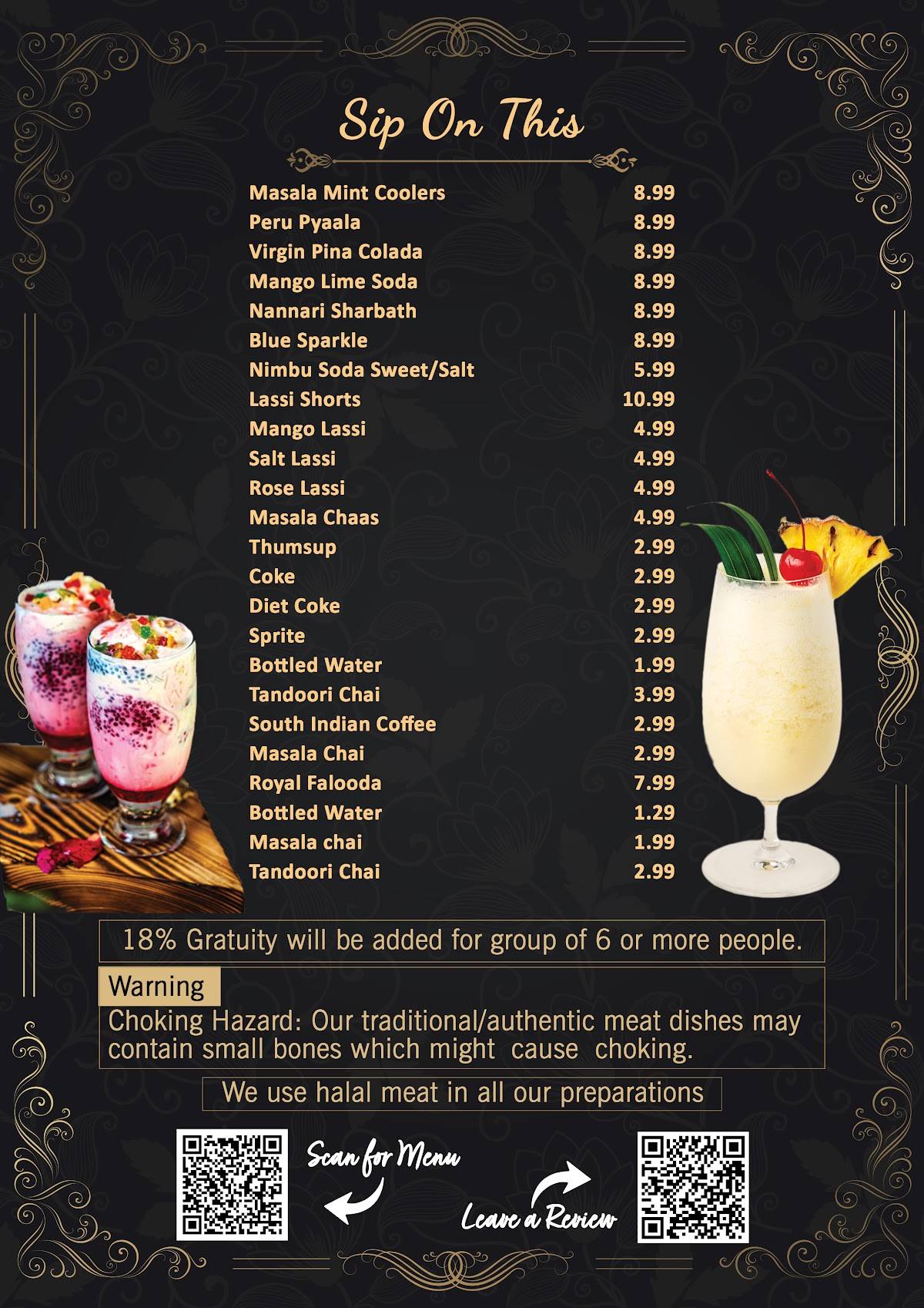 Menu at Akshaya Patra Indian Restaurant, Strongsville